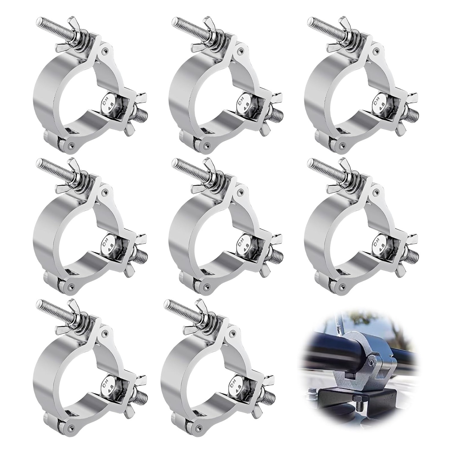 Bordeag Pack of 8 Truss Clips, Stage Lighting Clamp, Stage Lighting ...