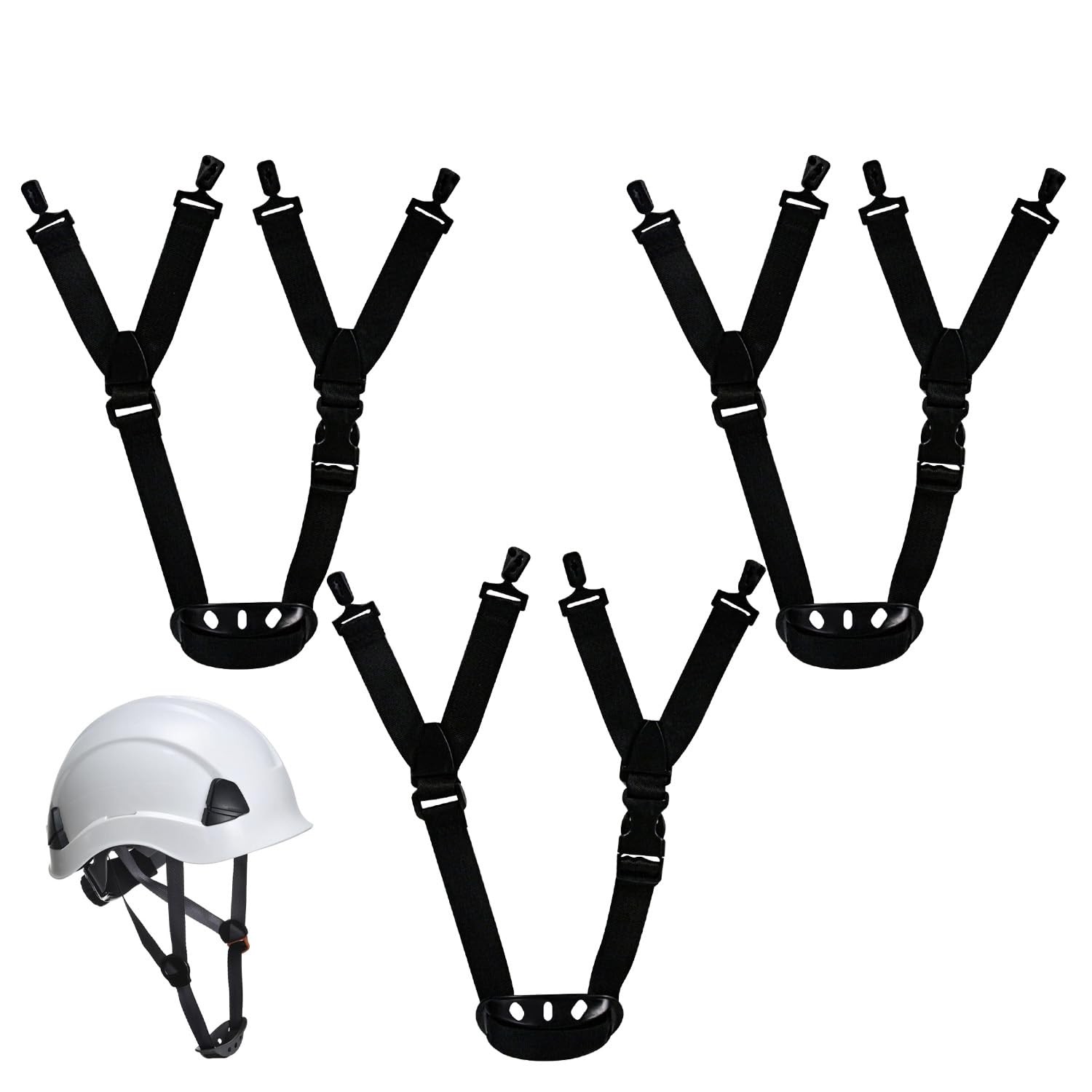 Hard Hat Chin Strap 3 Pieces Universal Fit, Adjustable Safety Helmet ...