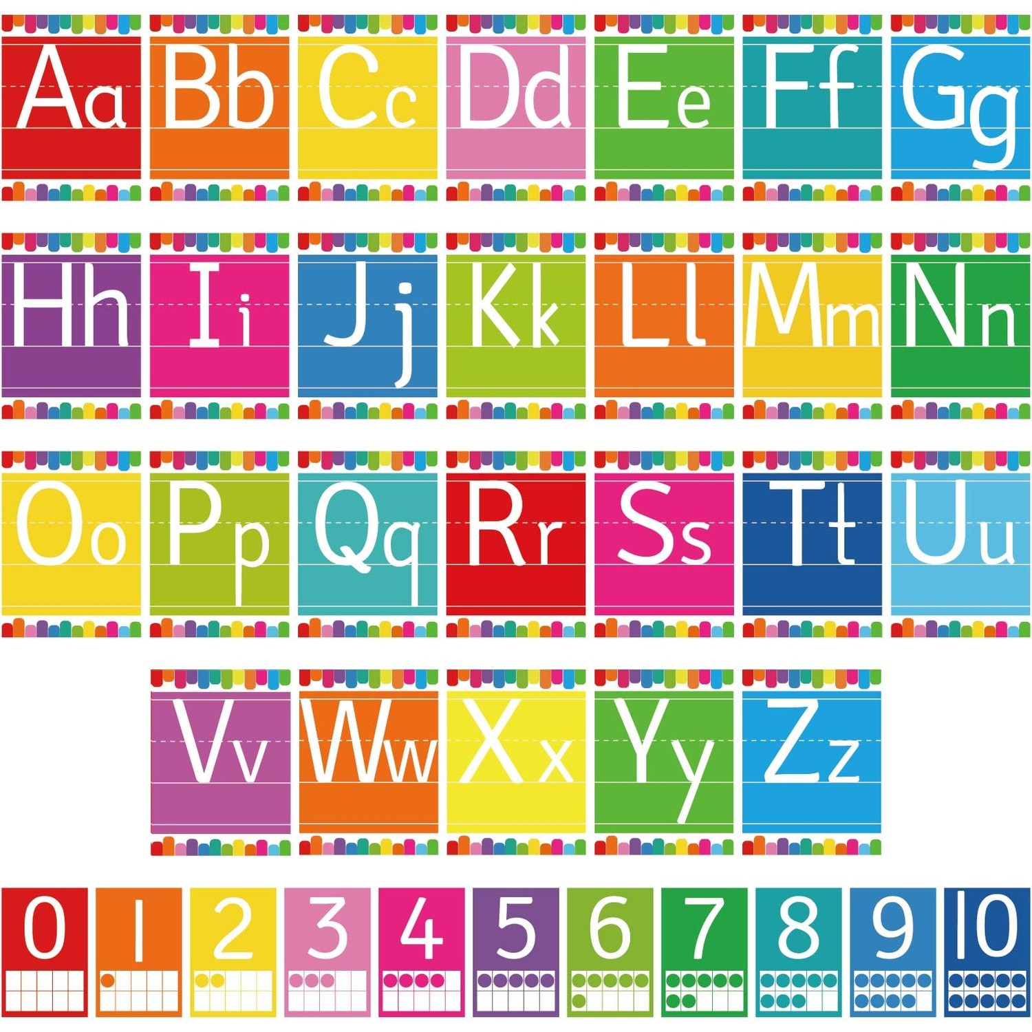 37 Pcs Boho Bulletin Board Letters ABC Alphabet 0-10 Number Cards Boho ...