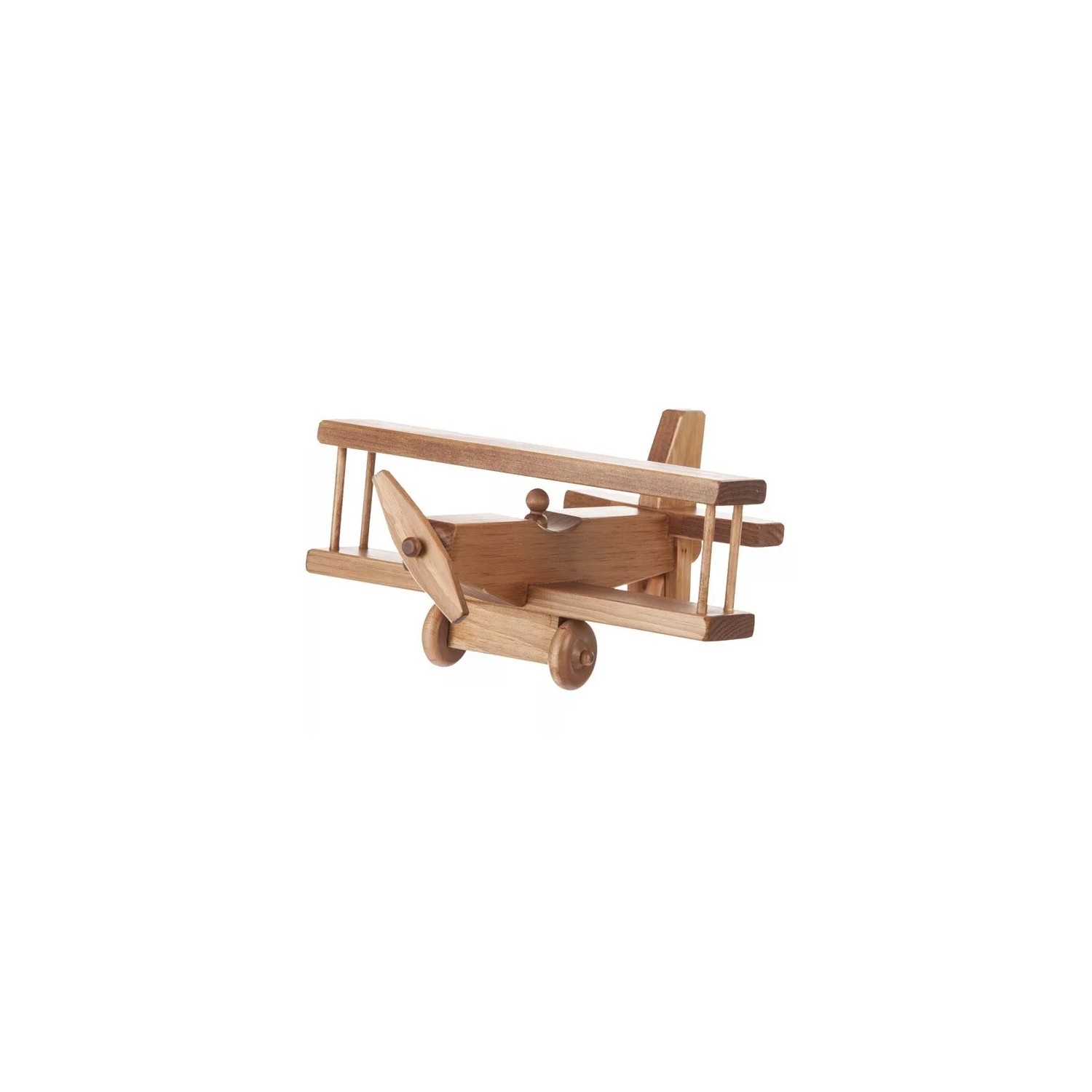 Amish Handmade 12½" AIRPLANE - Bi Plane w/ Pilot Working Propeller ...