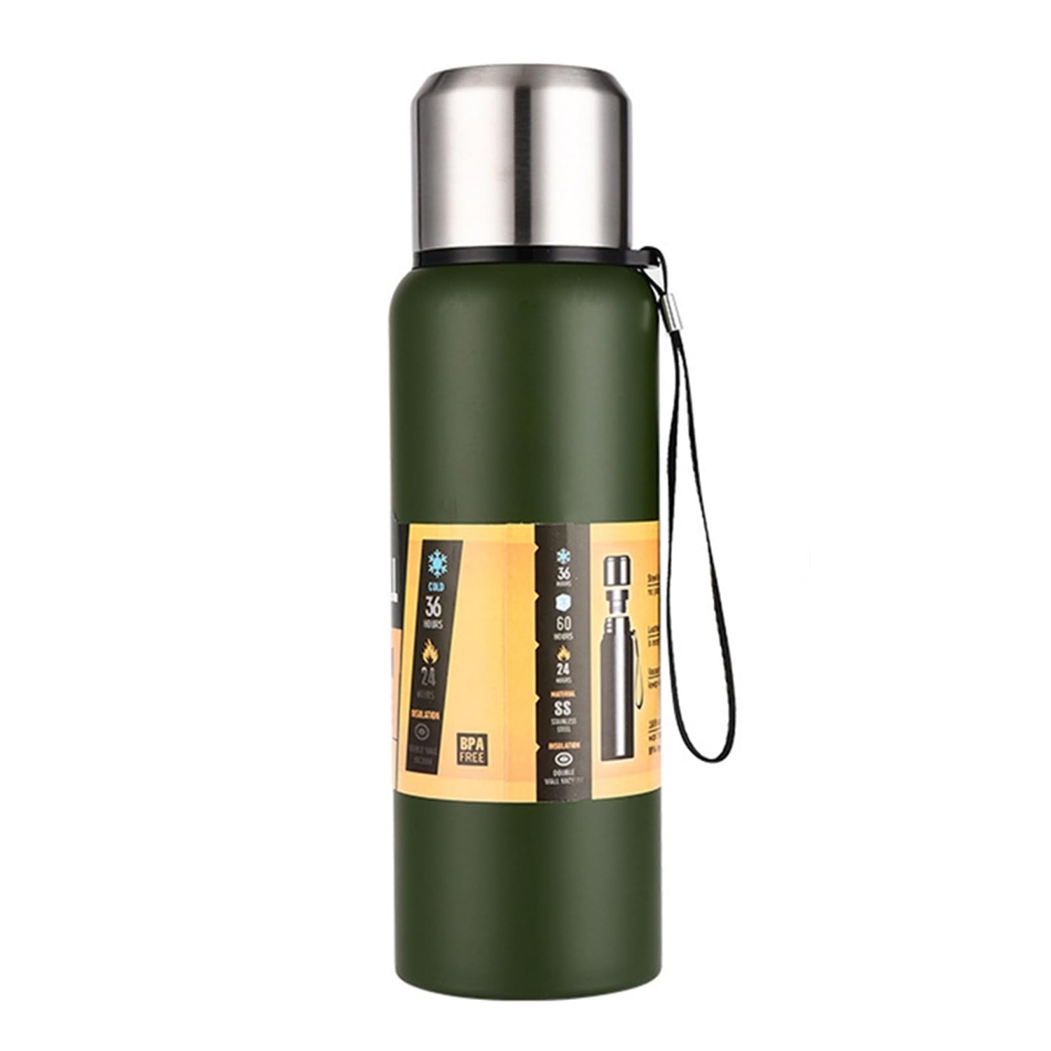 Hangrow Thermal Flask 1.0L, Double-Layer Pure Stainless Steel Flask ...