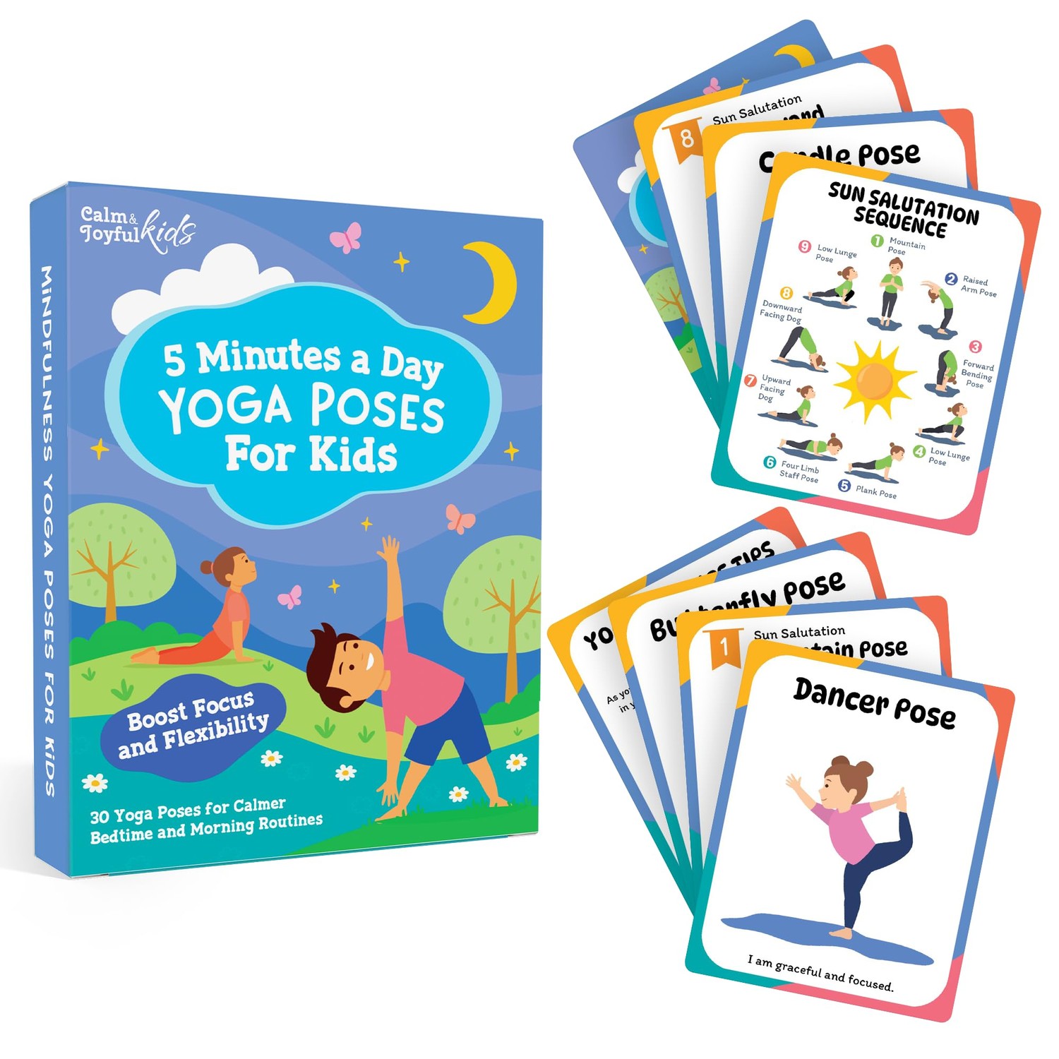 Yoga Flashcards Kids Poses Deck for Classroom Cards Beginngers Mindful ...