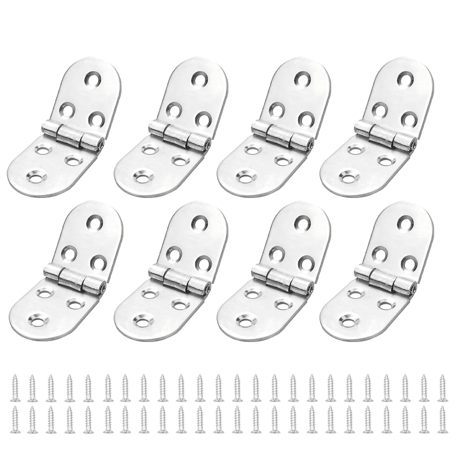 8 Pcs Flip Hinges Round Edge, 270 Degree Folding Flip Top Hinges ...