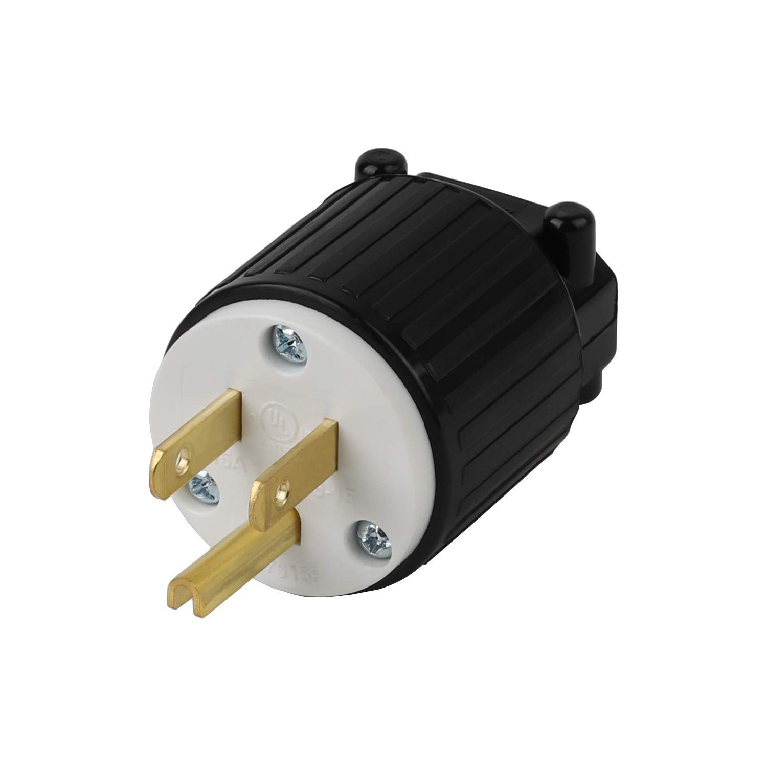 USA 3-Prong Male AC Plug, UL Nema 5-15P 3 Pole Straight Blade DIY ...