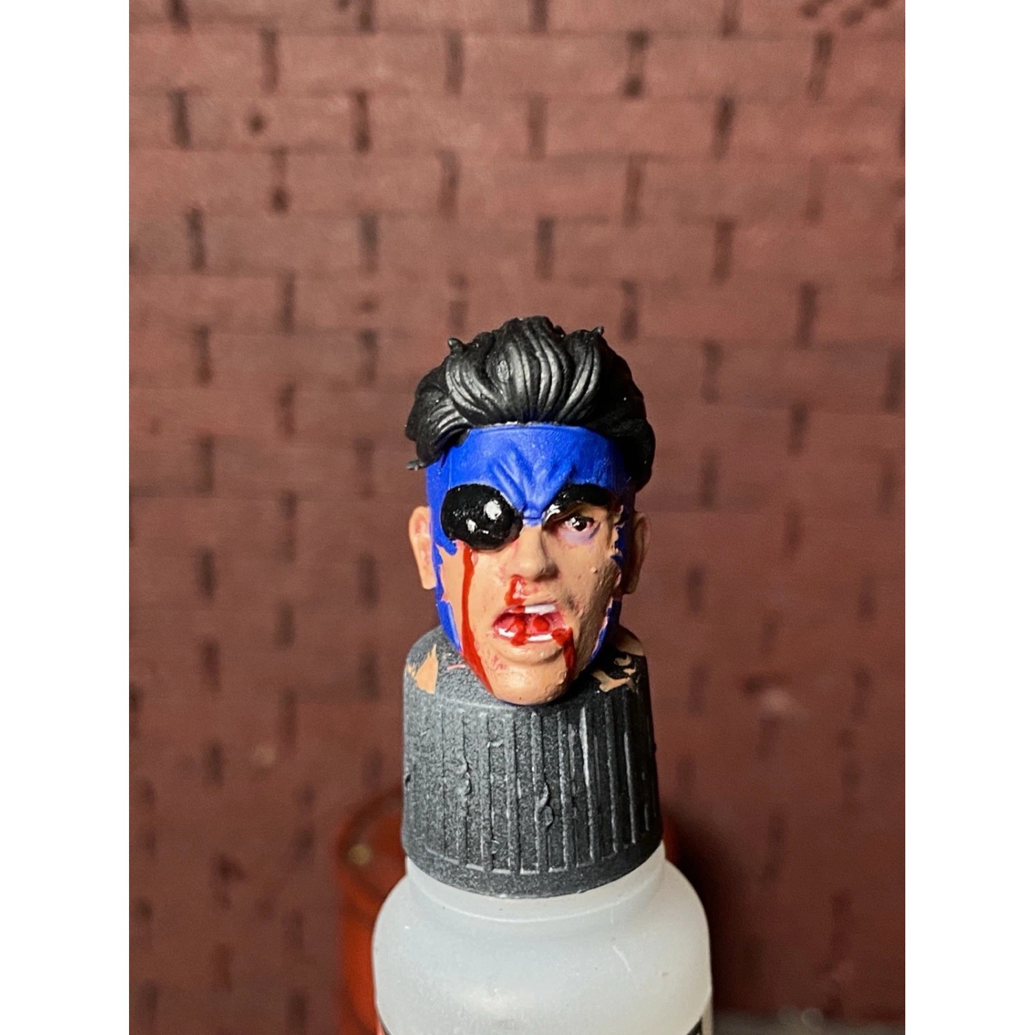 McFarlane Toys Invincible Blue Damages Custom Head 1/12 Scale Painted ...