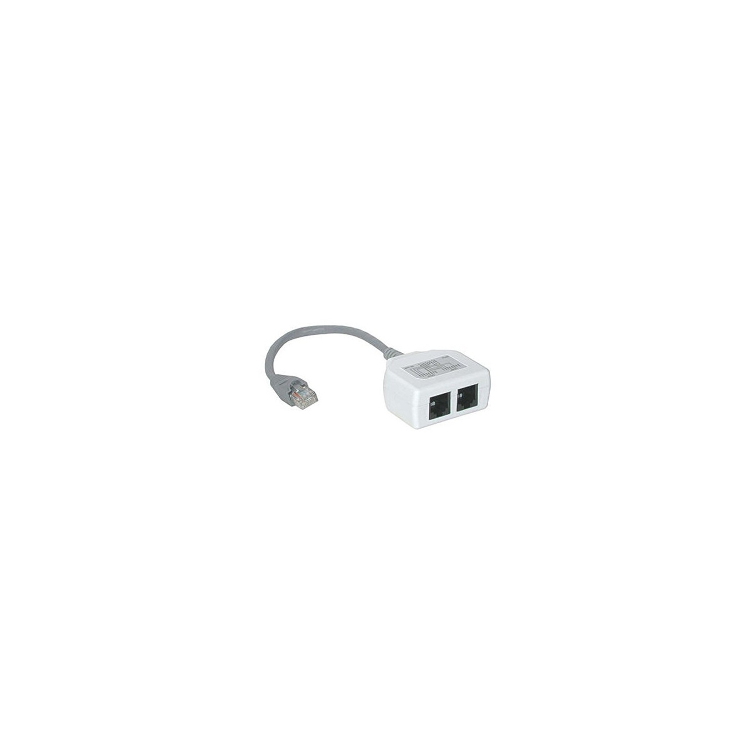 PCCONNECT Life-time 2-Port RJ45 Splitter/Combiner Cable, Gray 6-Inch ...