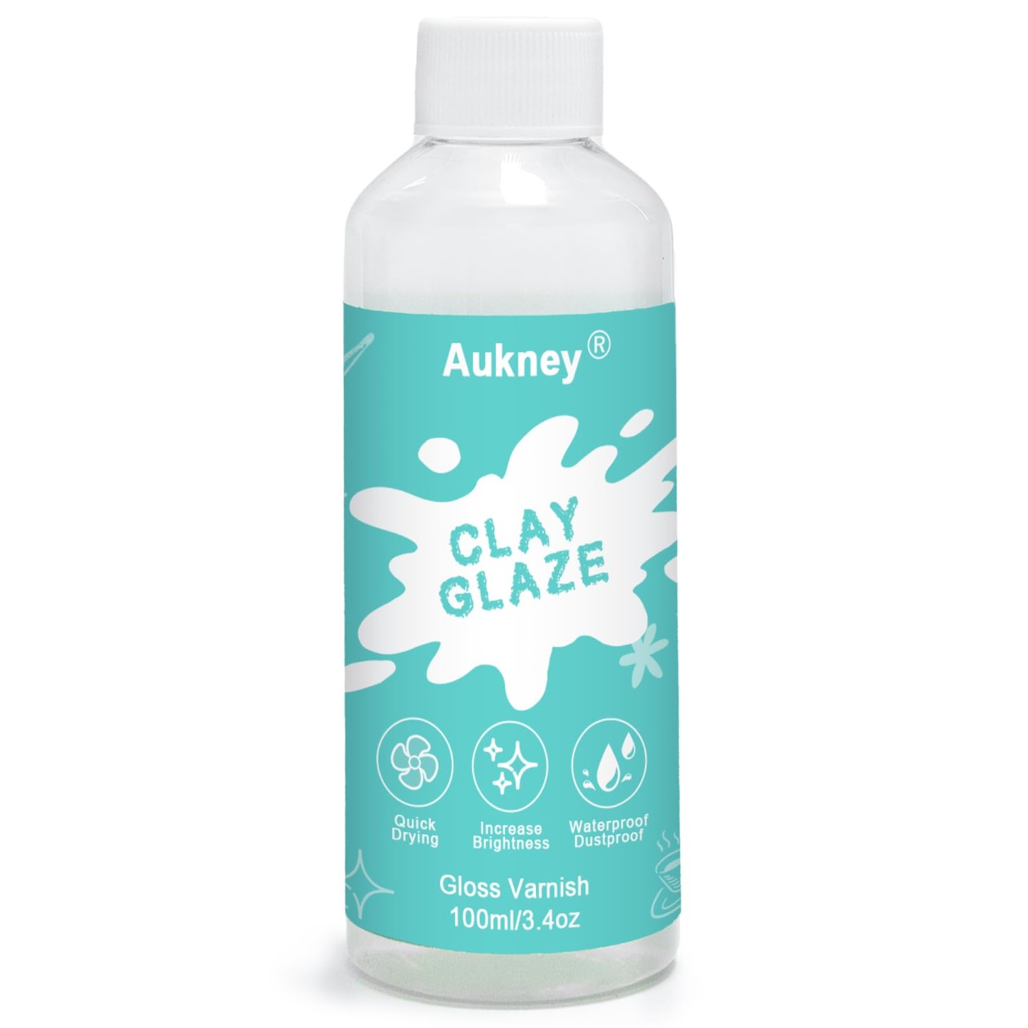 Upgrade Air Dry Clay Varnish, 100ML Gloss Finish Air Dry Clay Glaze ...