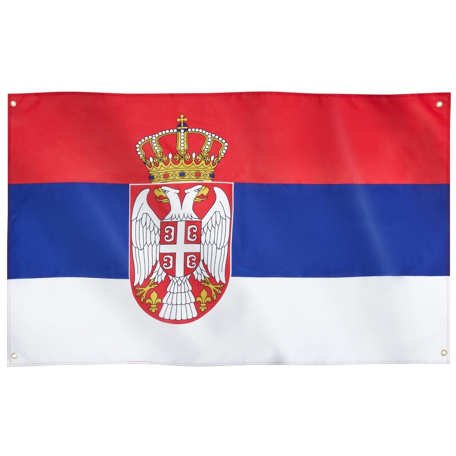 Runesol Serbia Flag, 91 x 152 cm (3 x 5 ft), 4 Eyelets, Serbian ...