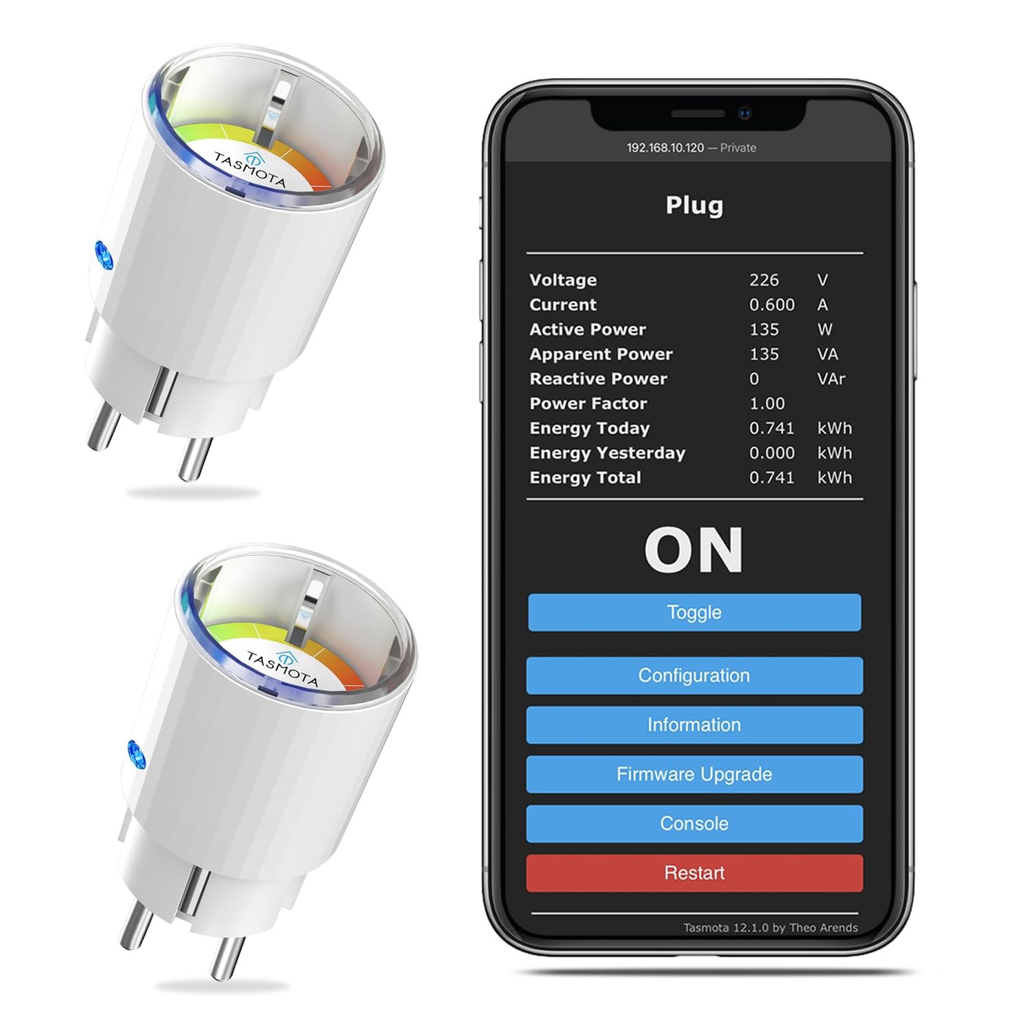 SMARTERCURRY Smart Tasmota Mini Socket | WiFi ESP32 Series Plug ...