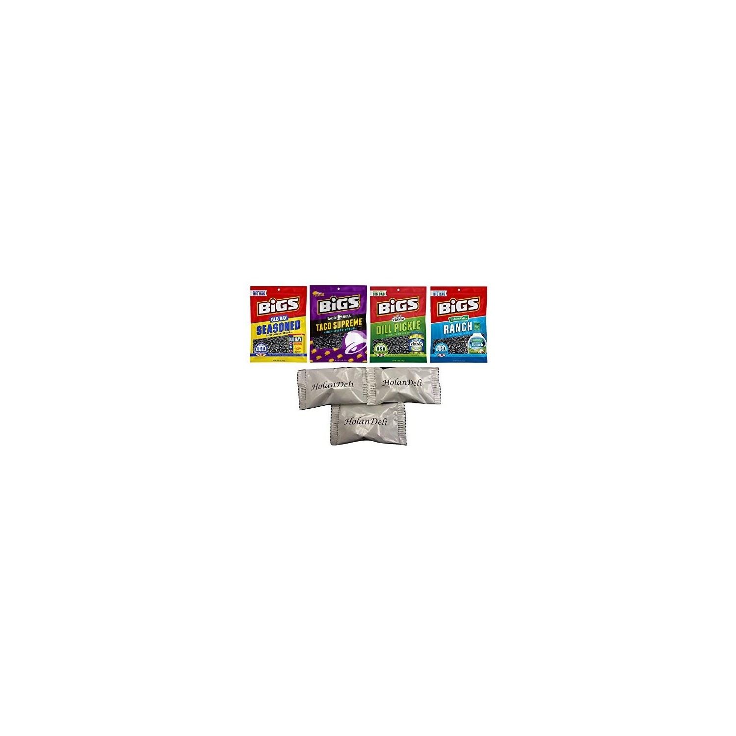 (4 Flavors ) Bigs Sunflower Seed Variety Pack. (Vlasic Dill Pickle ...
