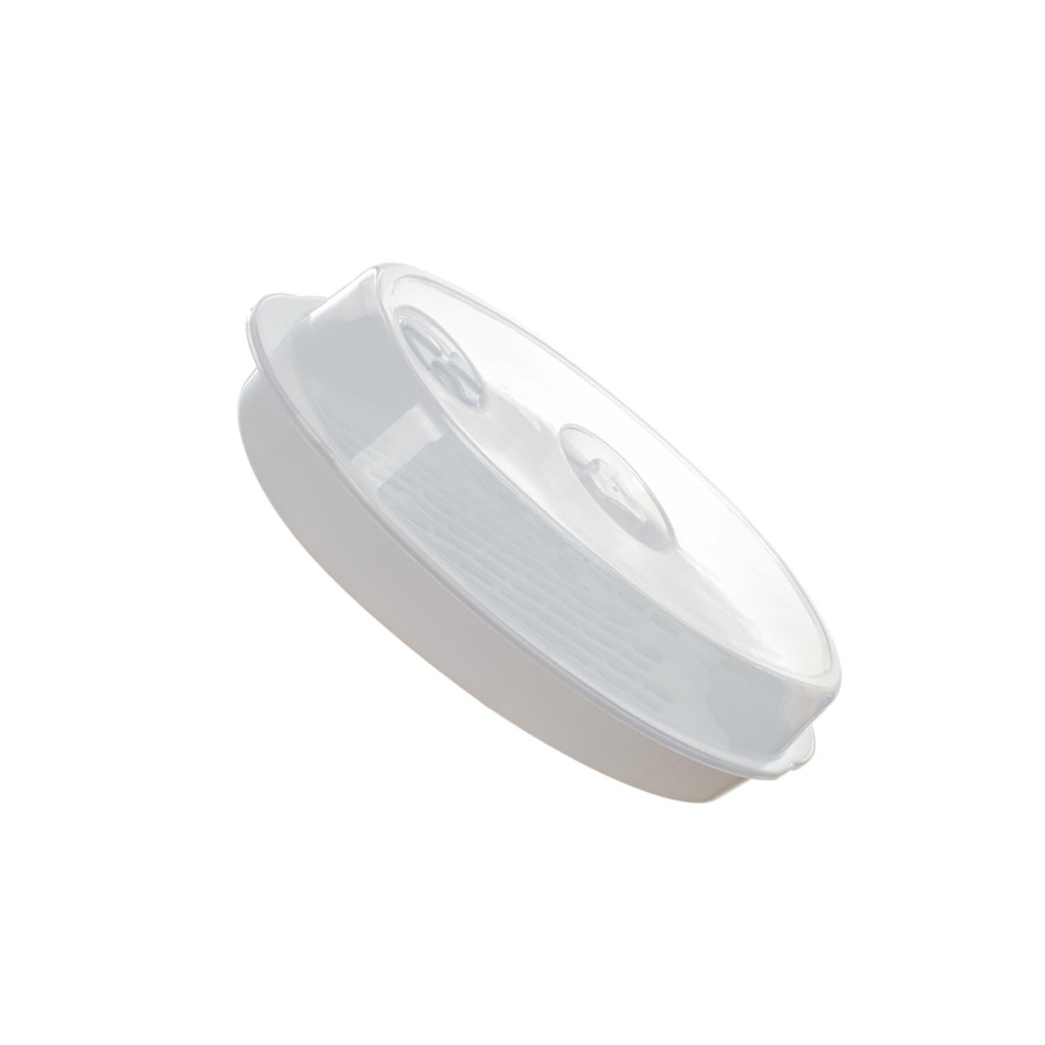 Housoutil 2-in-1 Microwave Steaming Oven Container with Dome Lid ...