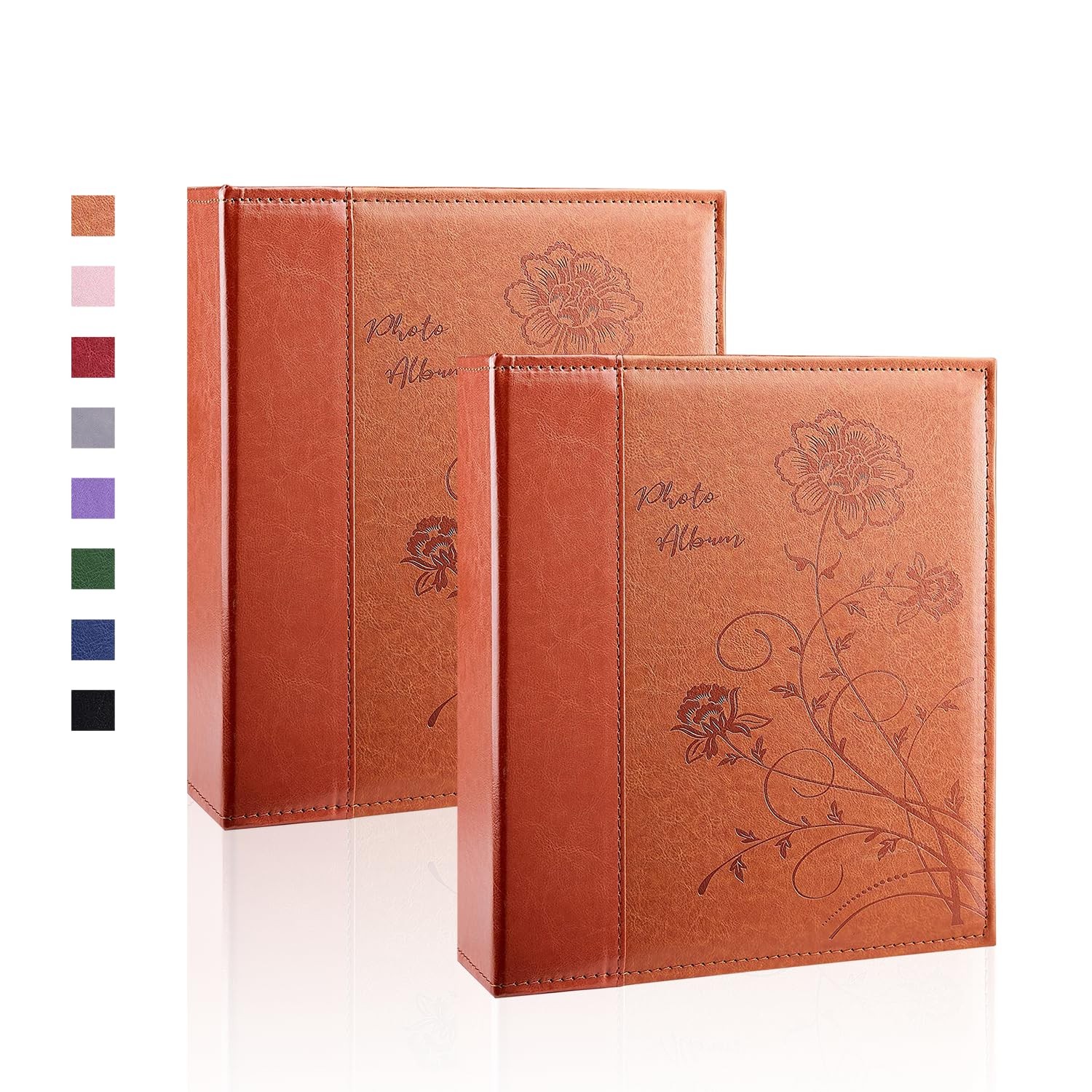 Artmag Small Photo Album 5x7 Photos, 2 Packs Leather Cover Mini Photo ...