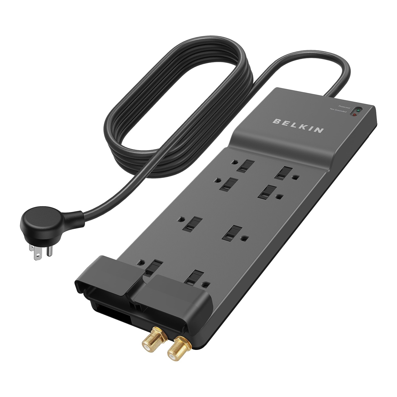 Belkin Surge Protector Power Strip, 8 AC Multiple Plug Outlet w/ 12ft ...