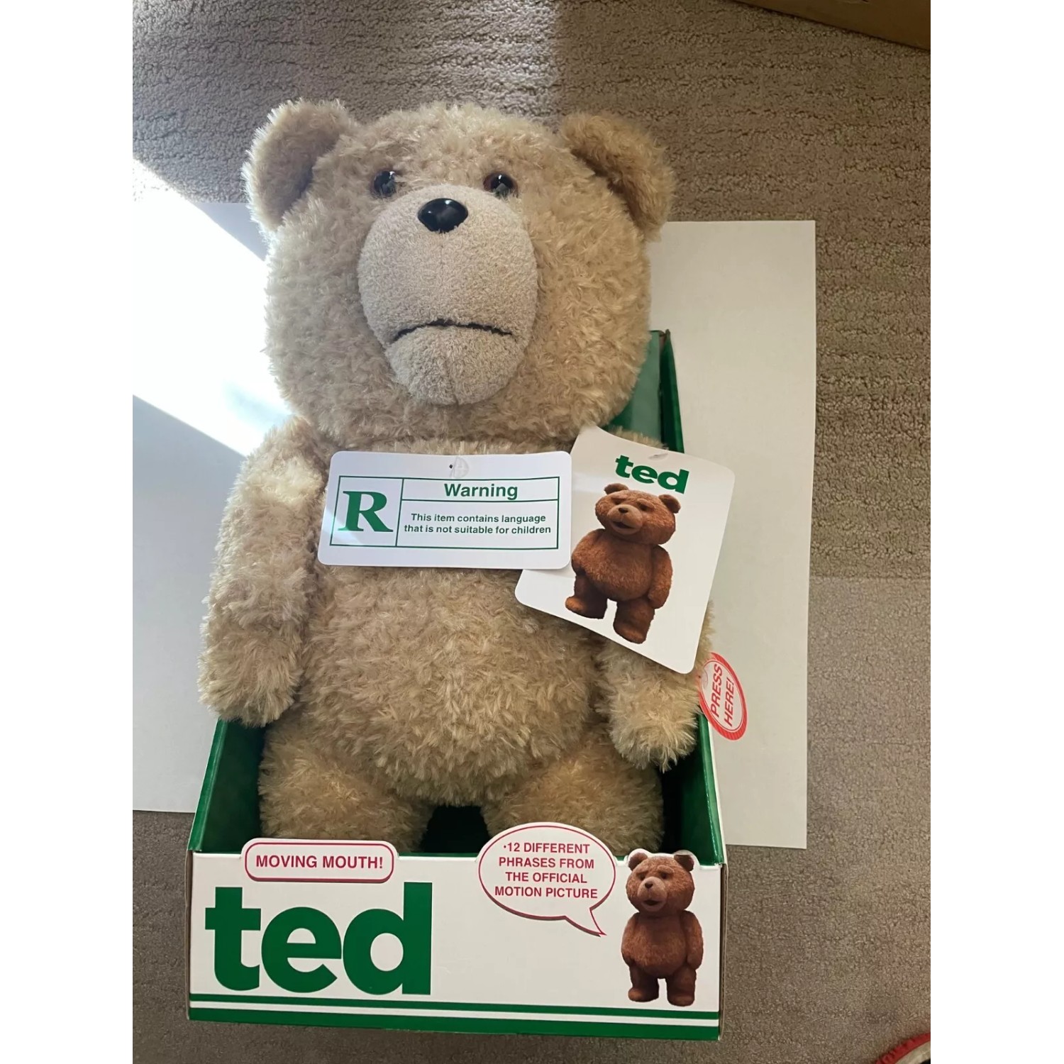 Commonwealth 16" Moving Mouth Ted The Teddy Bear is For Adults Only ...