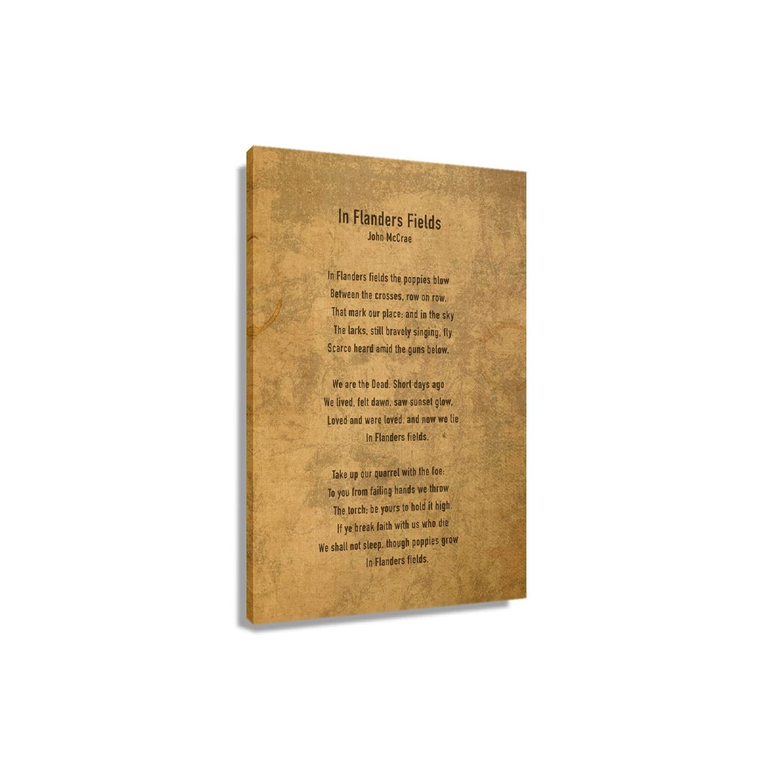In Flanders Fields Poem Wall Art Framed Quotes Poster Decorations In ...