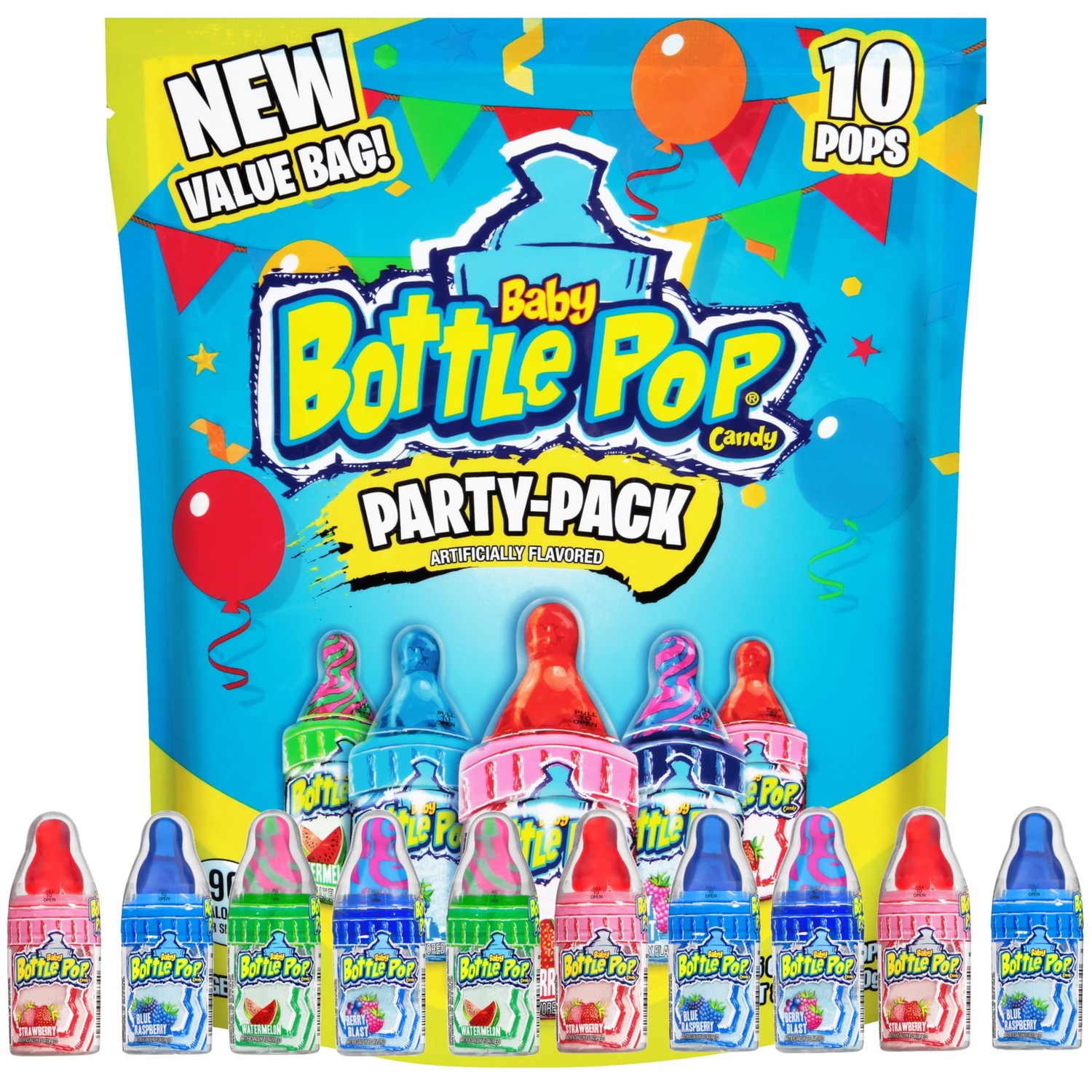 Baby Bottle Pop Candy Lollipops Variety Pack – 10 Ct Bulk Lollipops ...