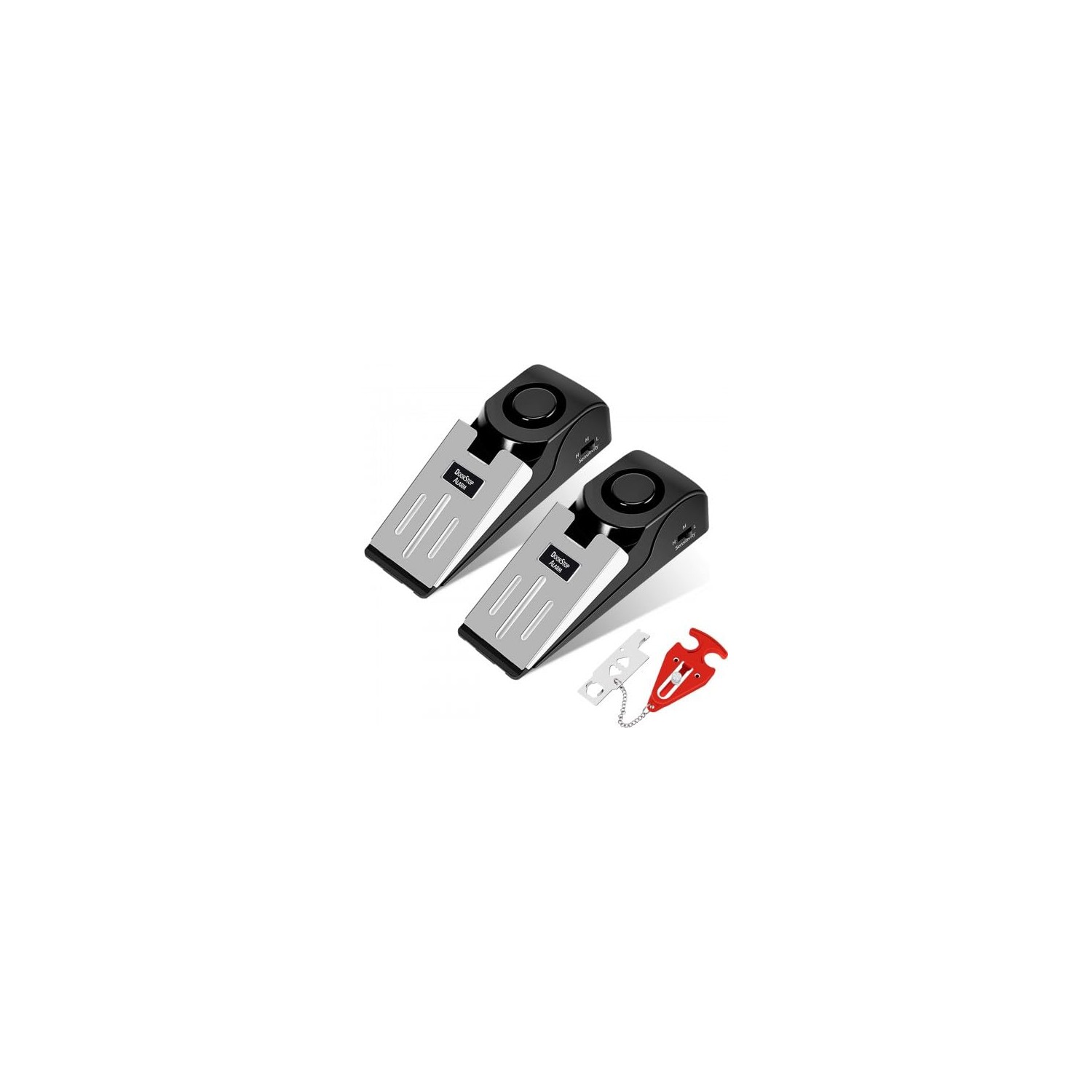 Door Stop Alarm, Non-Slip Rubber Door Stop, Safety Wedge Door Stopper ...