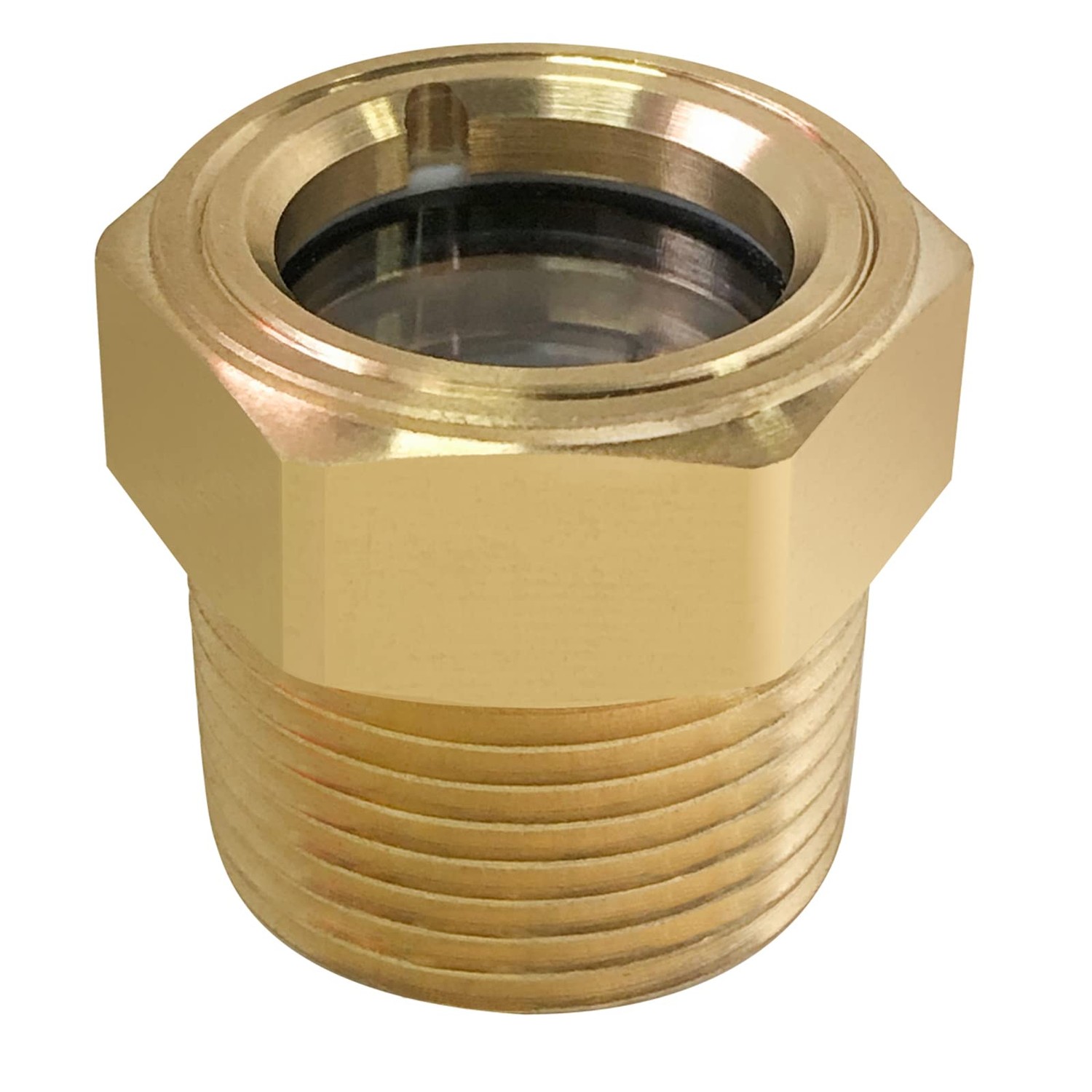 Air compressor Oil Sight Glass, 1 NPT Male Hex Head Oil Sight Glass ...