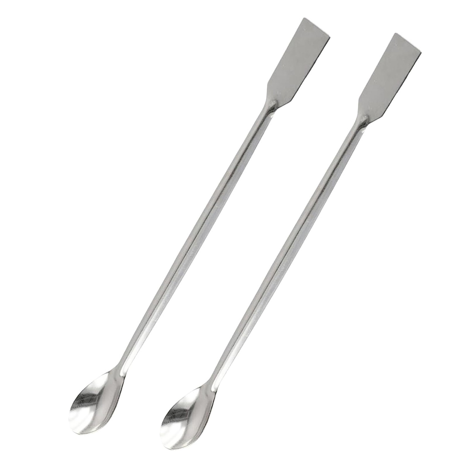 2 Pcs Lab Spatulas- 304 Stainless Steel Double-Ended Sampling Spoon ...