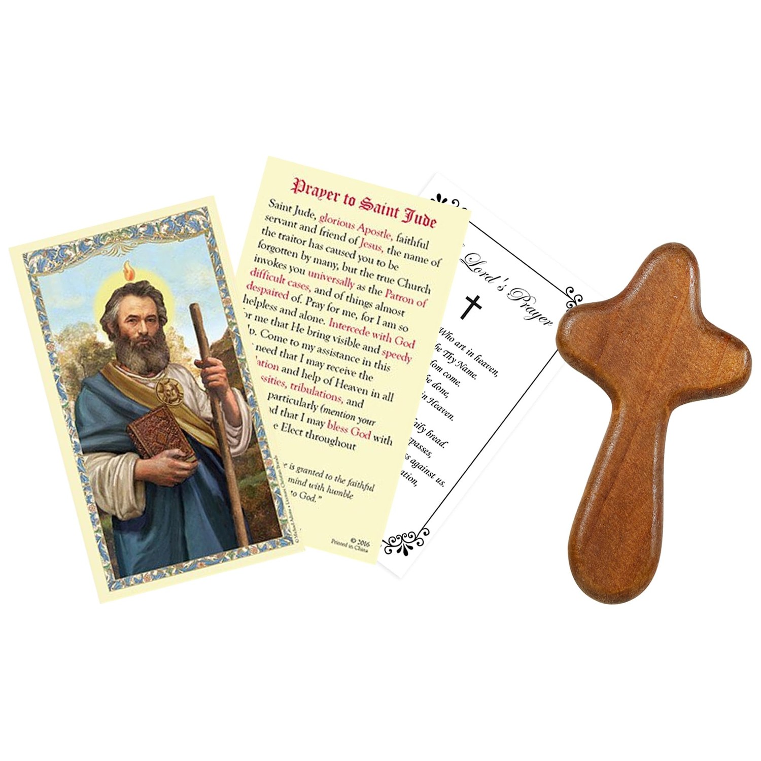 St Jude Prayer Card - Laminated Saint Jude Prayer Card, Handheld Cross ...