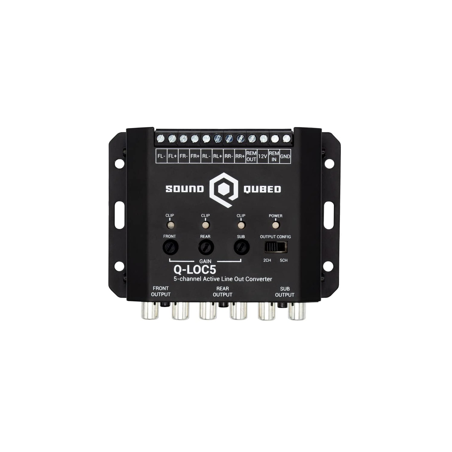 SoundQubed Active 5-Channel Car Audio Line Out Convertor - High to Low ...