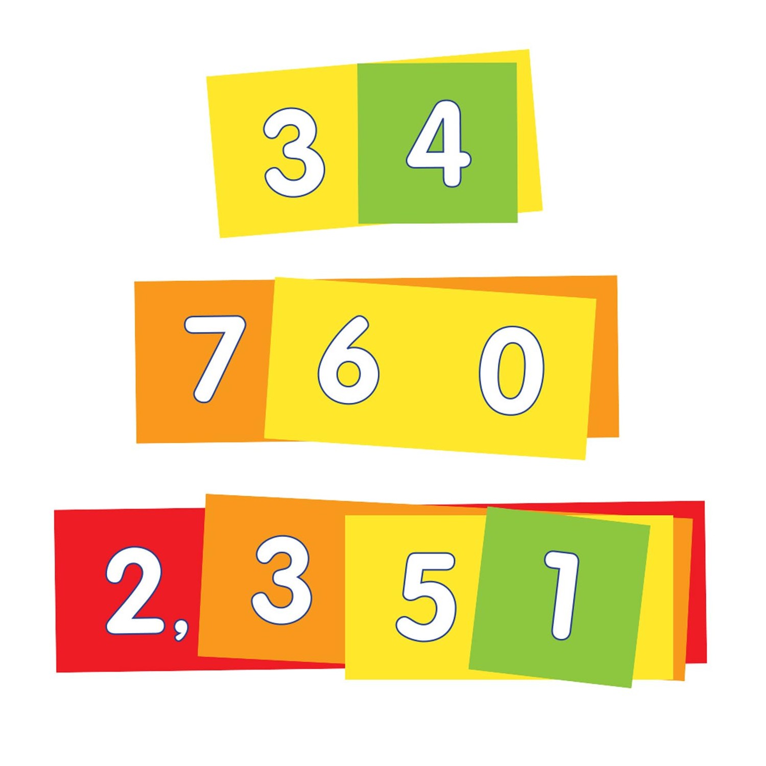 EAI Education Place Value Strips - Ones to Thousands: 10 Student Sets ...
