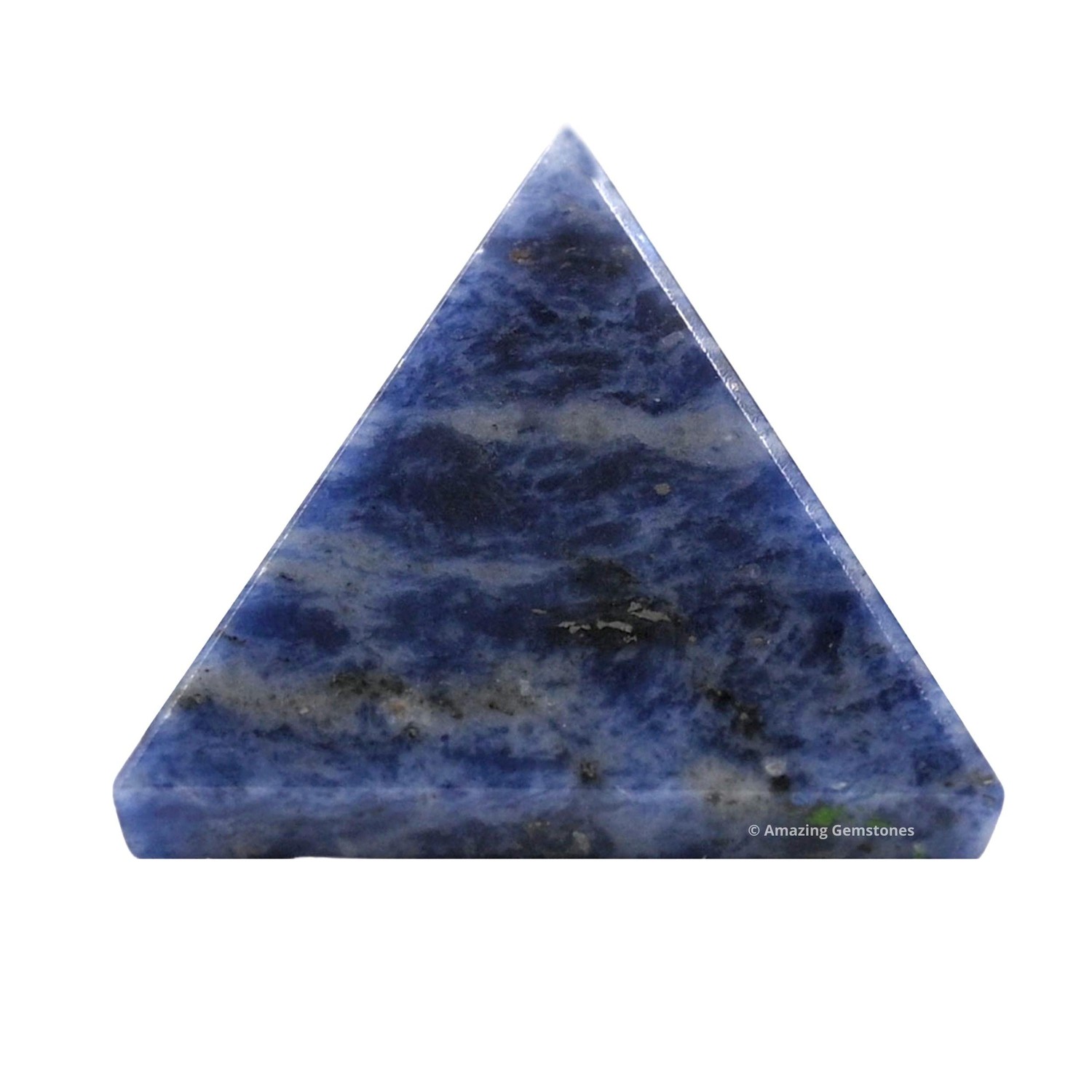 Sodalite Pyramid Crystal Healing Stones - 1" Great Pyramid Figurine of ...