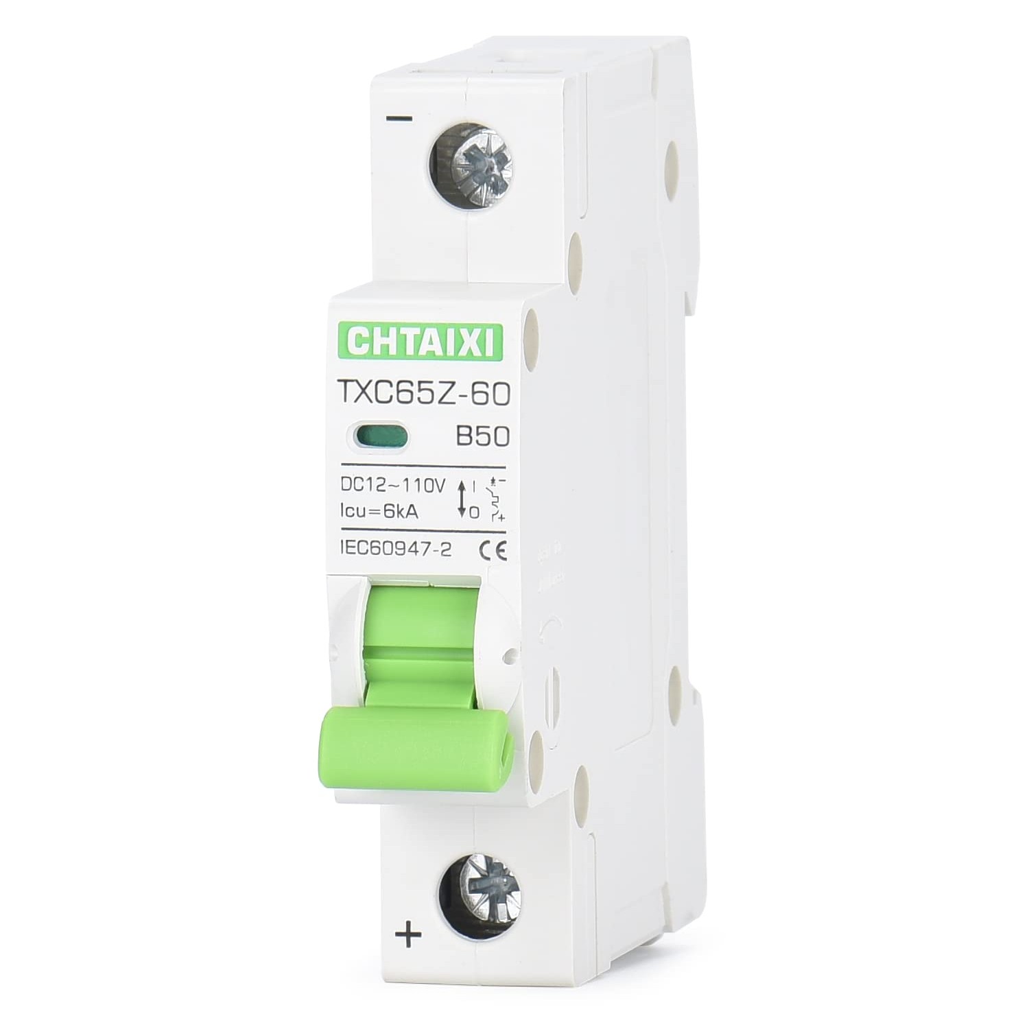 12V-110V DC Miniature Circuit Breaker, 50 Amp 1 Pole Battery Breaker ...