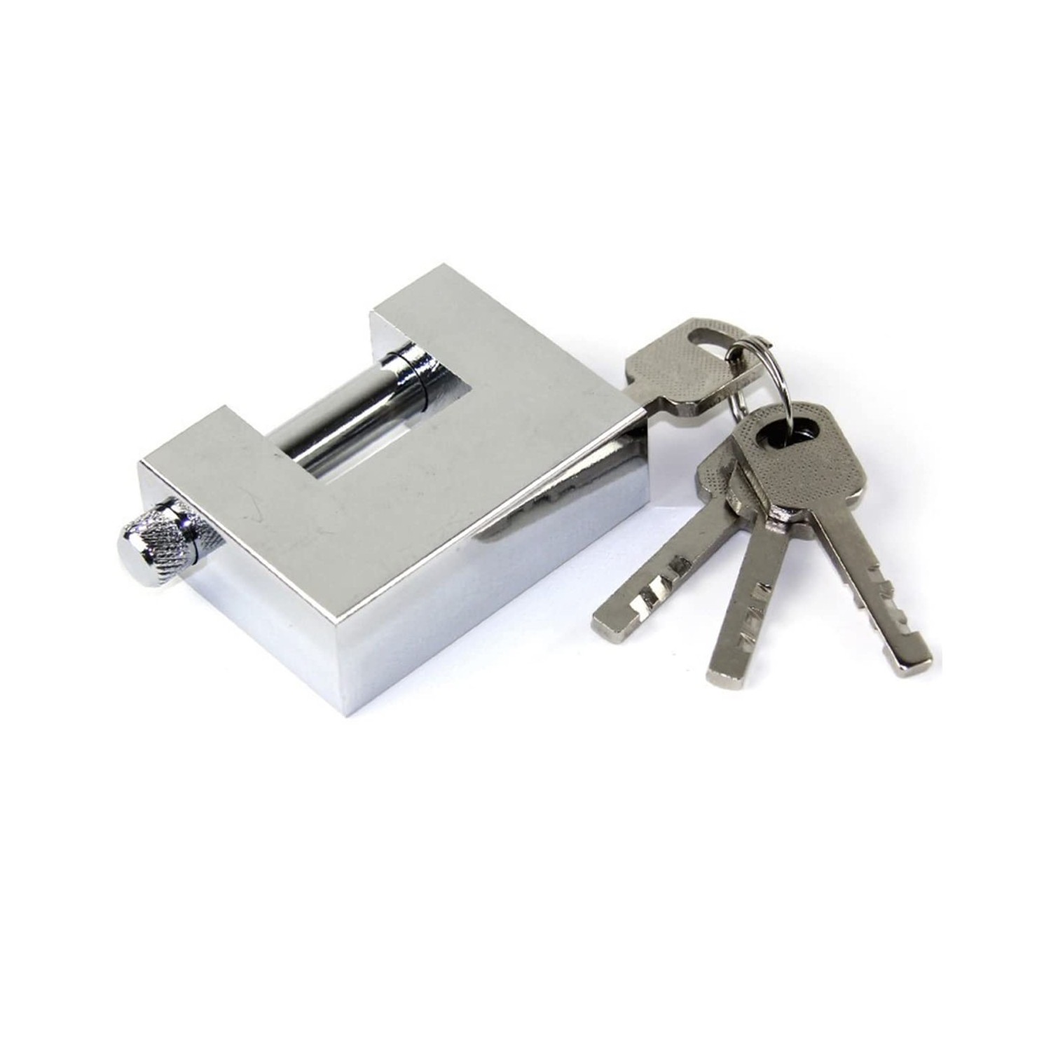 D-Shaped Heavy Duty Security Padlock with 3 Keys,Hardened Solid Steel ...