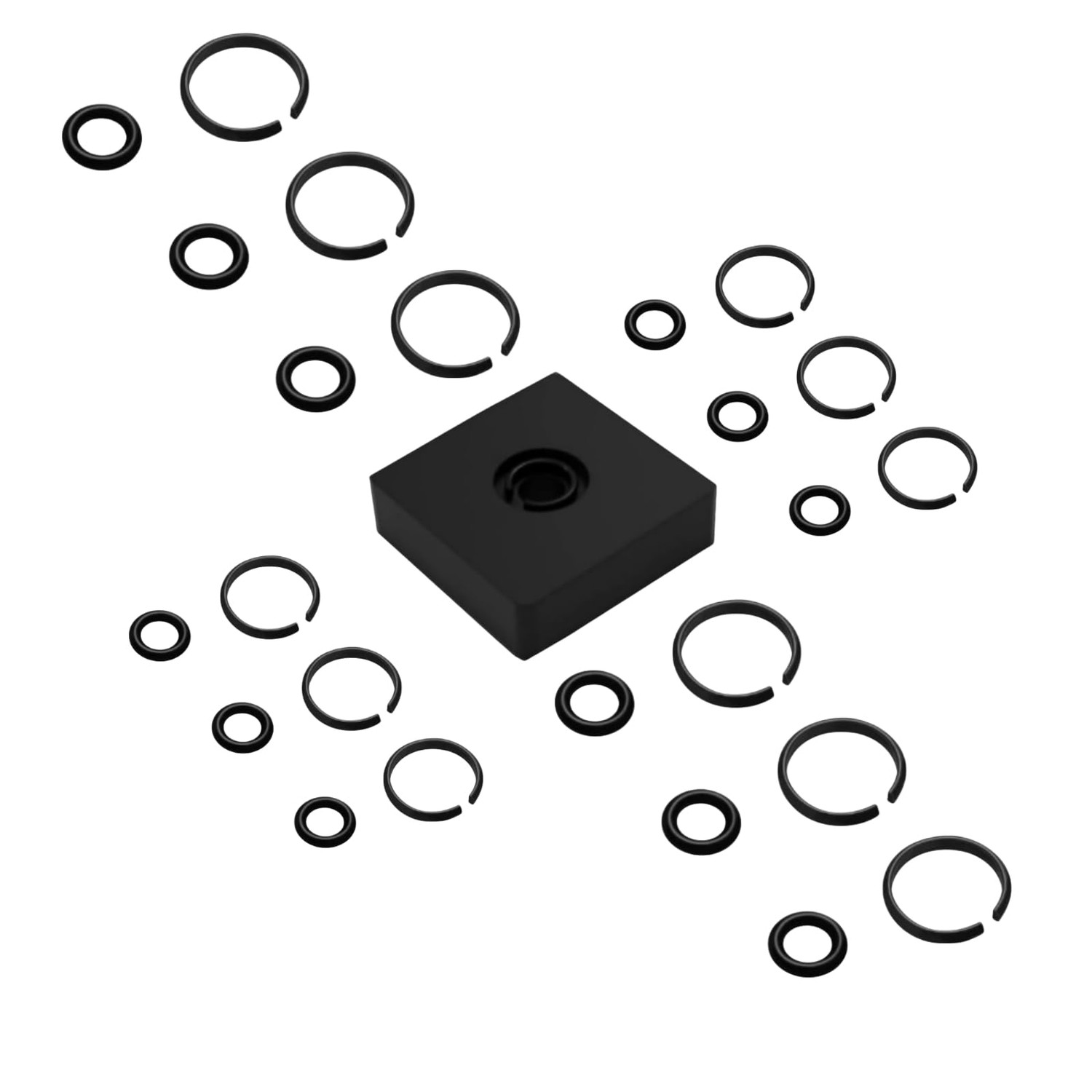 (6+6 Sets) 1/2” and 3/8" Impact Retaining Ring Clip Friction Ring with ...