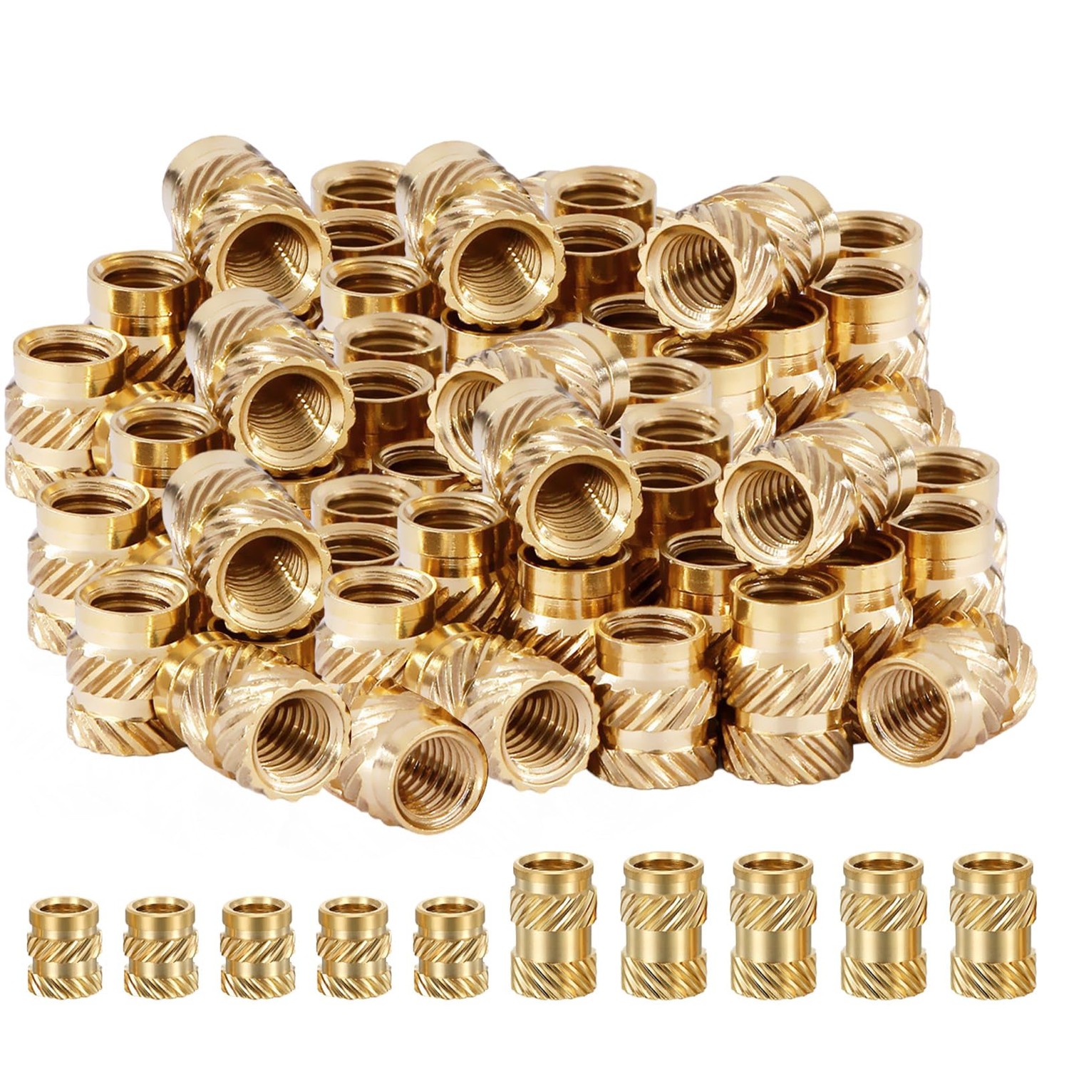 Pack of 130 Threaded Inserts Melting Thread Insert Nuts Thread Insert ...
