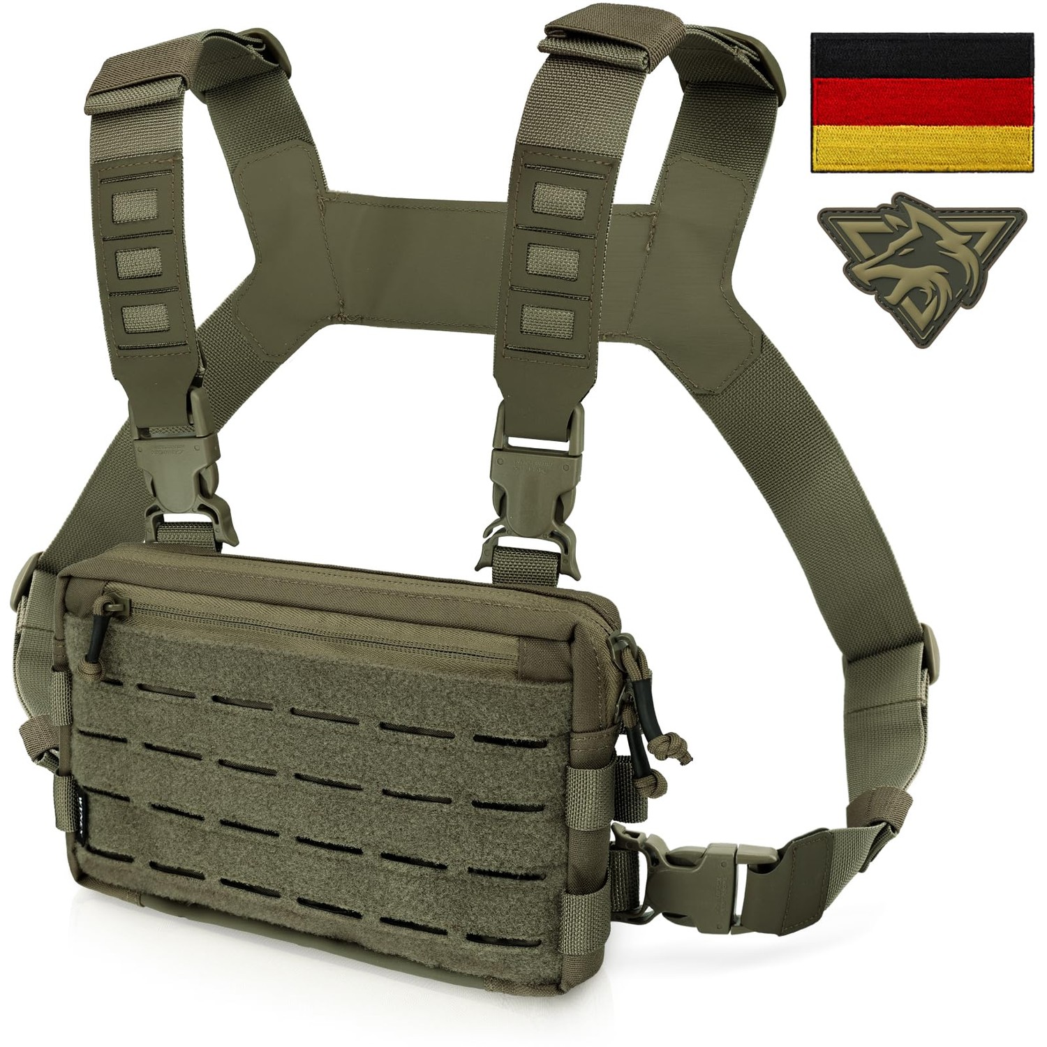 WYNEX Tactical Chest Rig Pack for Men, Running Chest Pocket with Front ...
