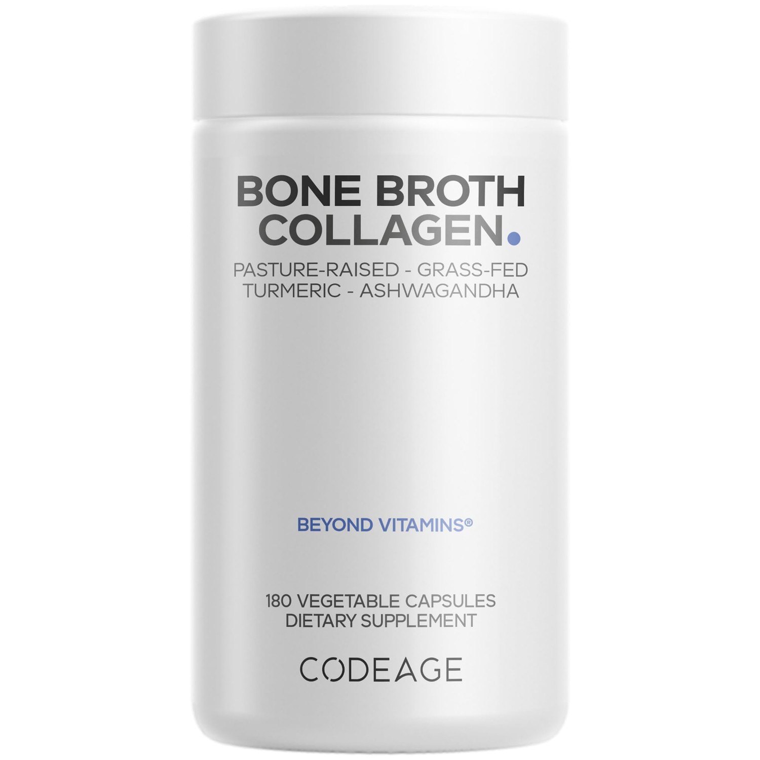 Codeage Organic Bone Broth Collagen Peptides Capsules Supplement, Bone ...