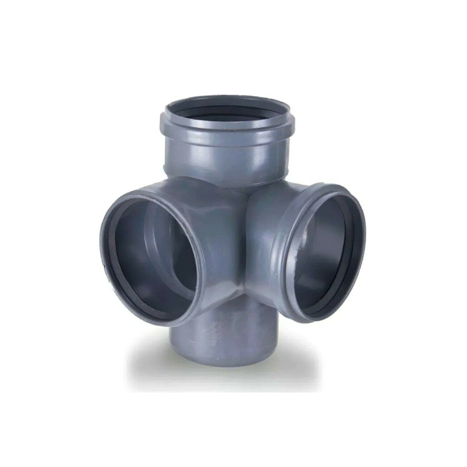 4" Soil Pipe 110 mm - Double Corner Branch Fittings 90° Sewer Waste ...