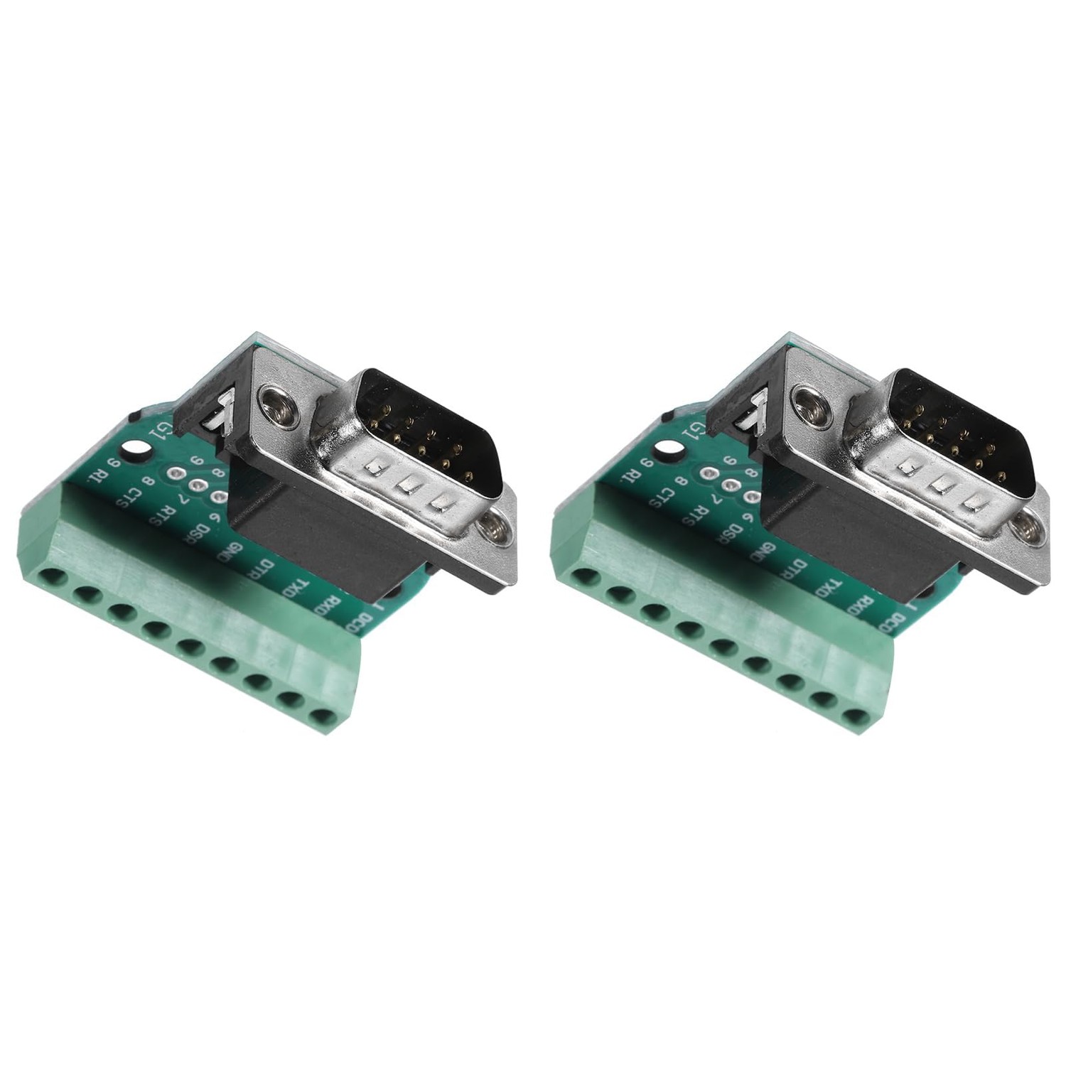 TA-VIGOR 2pcs D-sub DB9 Breakout Board Connector 9 Pin 2 Row Male Plug ...