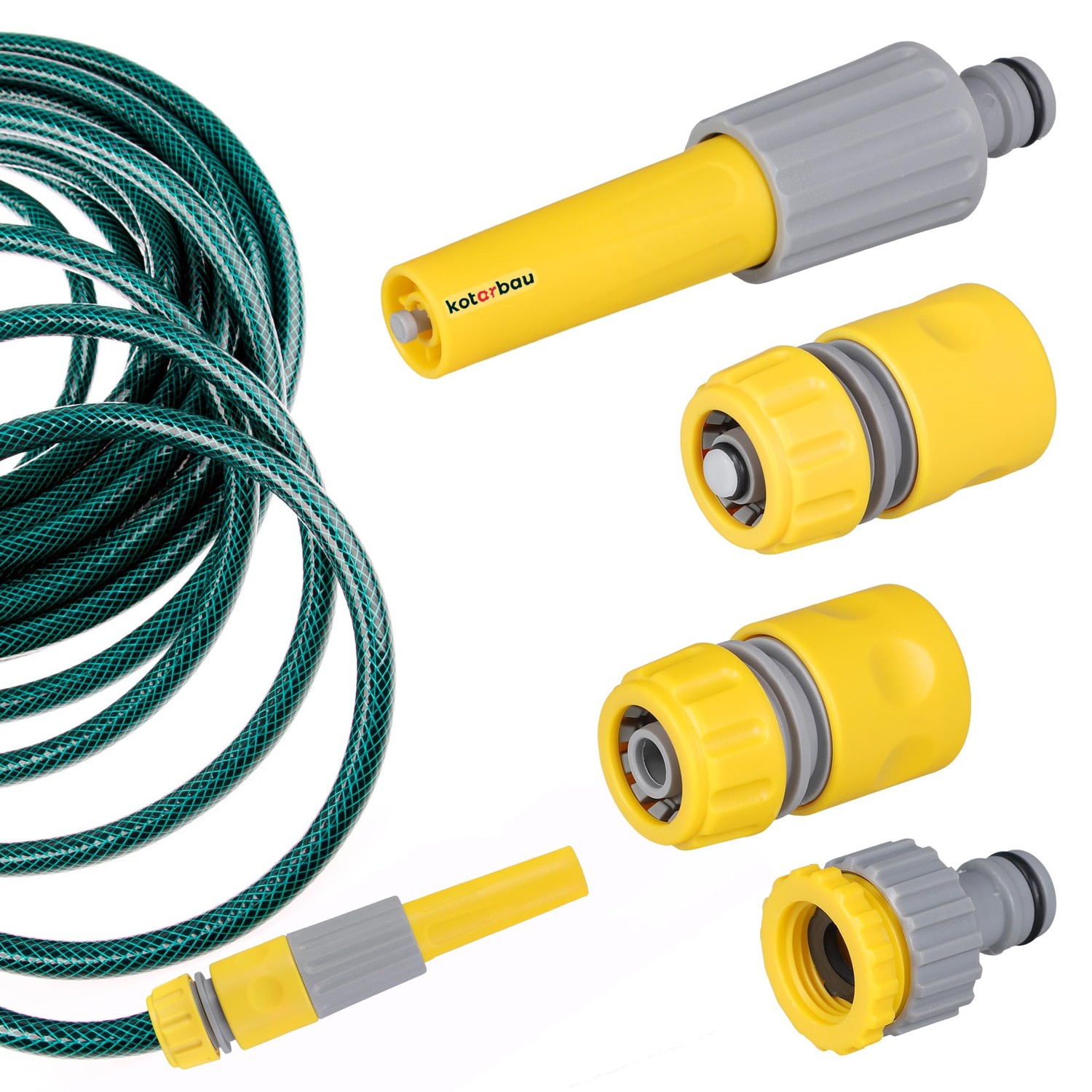 KOTARBAU® Garden Hose Connection Set 4-Piece 1/2 Inch PVC Adjustable ...