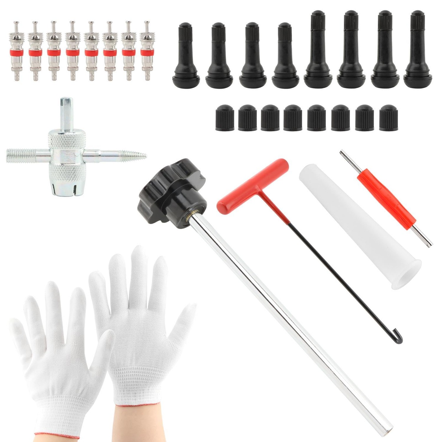 Quick Change Tire Valve Tool Kit, Tire Valve Stem Core Quickly ...