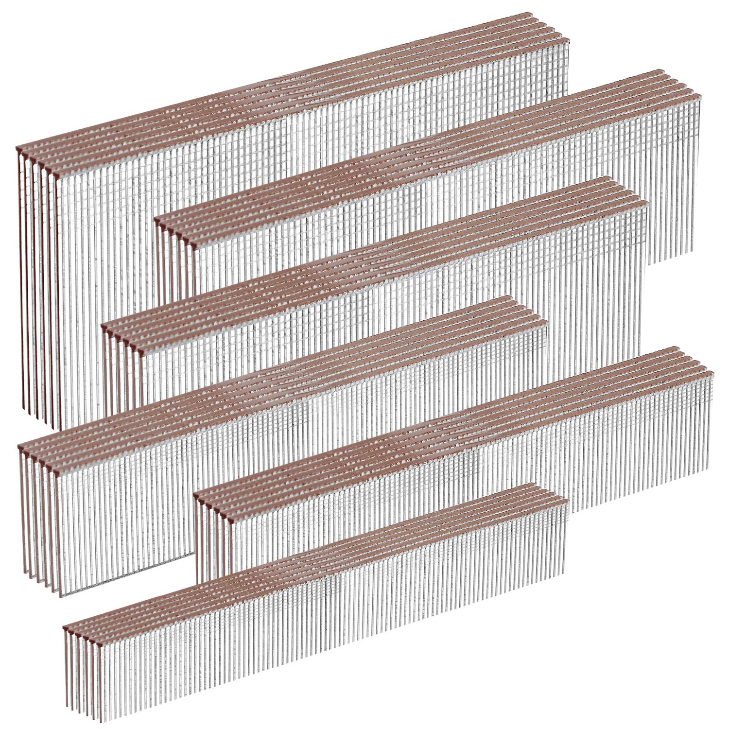 SITLDY 18 Gauge Galvanized Brad Nails Brown T-head 6 Sizes 1600-Pack (5 ...