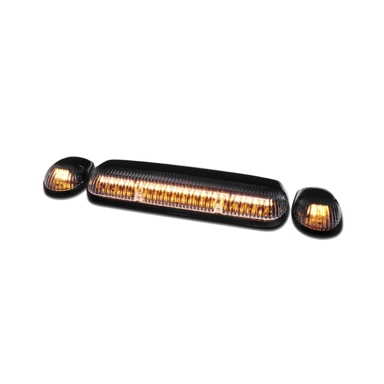 Spec-D Tuning 3PC Clear Light Smoked Amber LED Cab Roof Top Running ...
