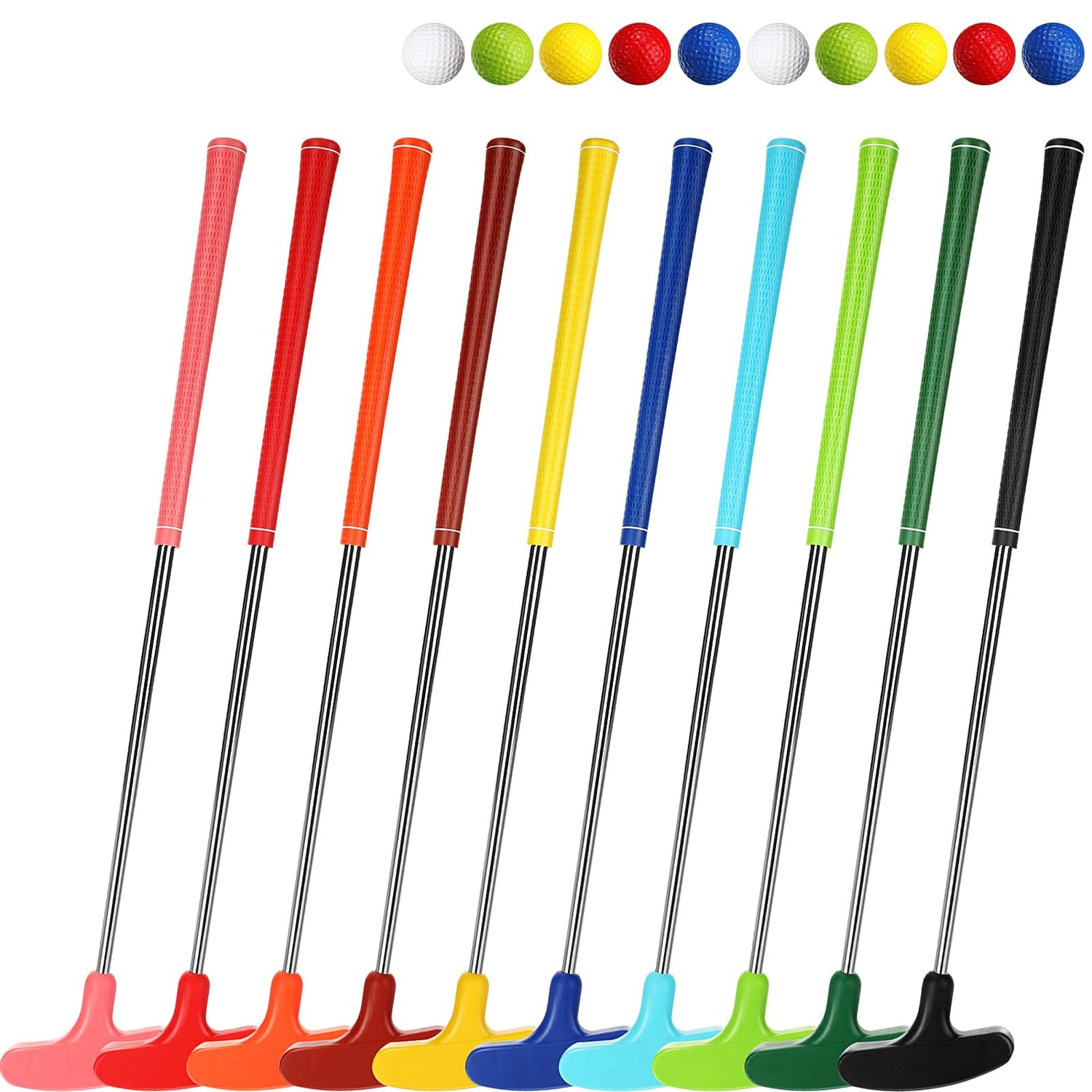 Libima 10 Pack Junior Golf Putter Golf Putters Bulk with 10 Practice ...
