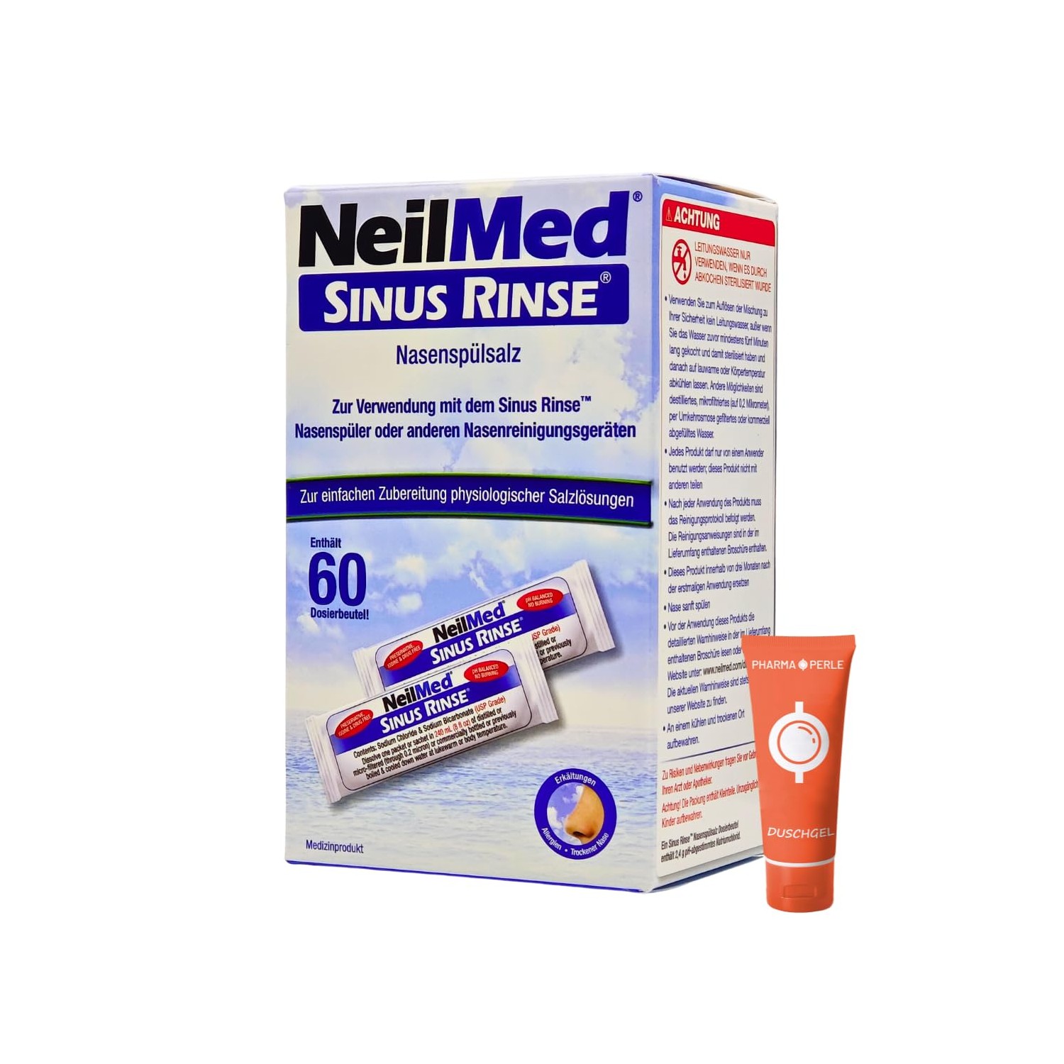 Neilmed Sinus Rinse Nasal Rinse Salt 1 x 60 Dosing Bag I Allergy I Hay ...