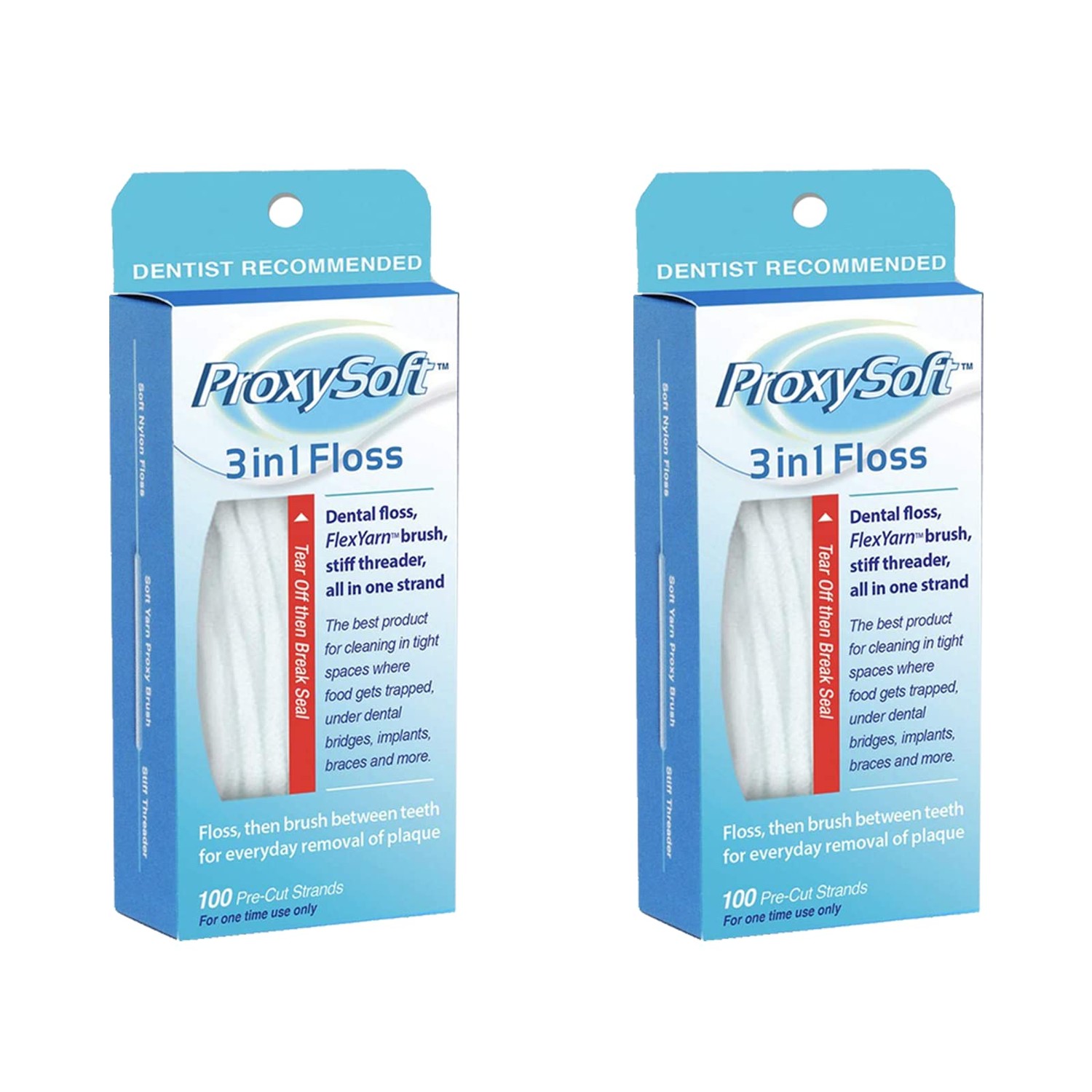 ProxySoft 3-in-1 Dental Floss for Optimal Teeth Flossing- 2 Packs Pre ...