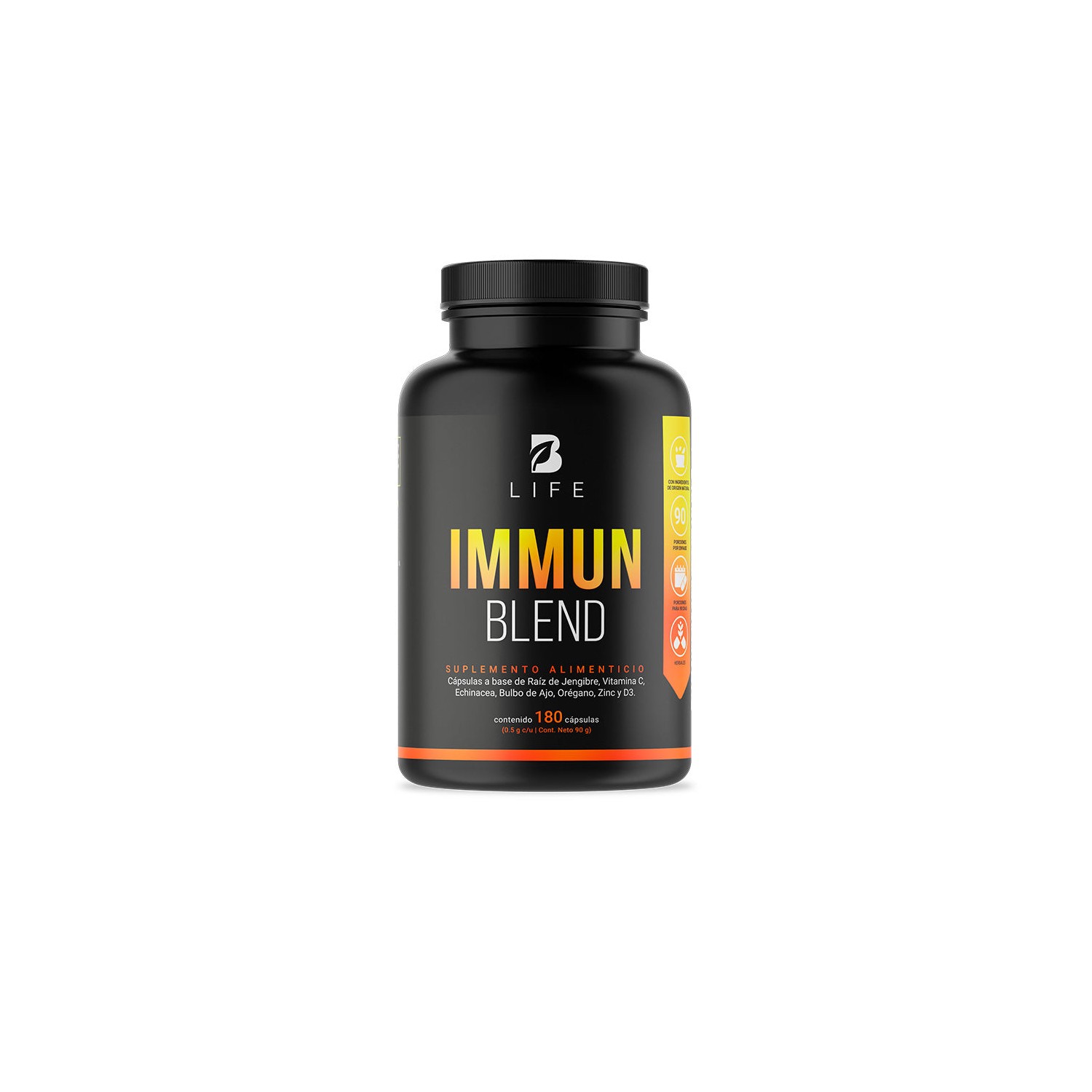 B Life Immun Blend | Multivitamínico de Vitamina C + Jengibre, 180 ...