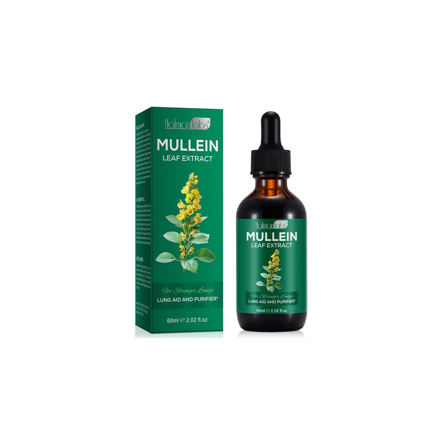 Hatmanlabs 【live】Hatmanlabs Mullein Leaf&Chlorophyll Extract Drops for ...