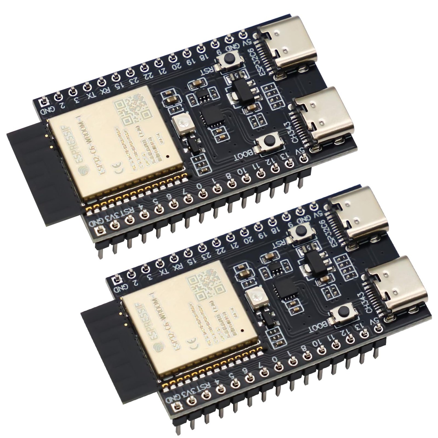 ESP32-C6 ESP32-C6-DevKitC-1-N4 Development Board RUIZHI Pack of 2 ESP32 ...
