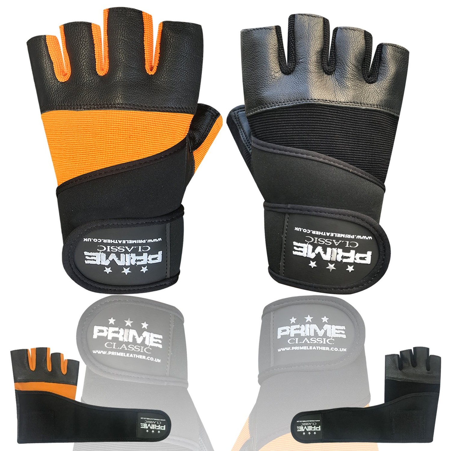 Prime fingerless workout gym weight training bodybuilding foam padded ...