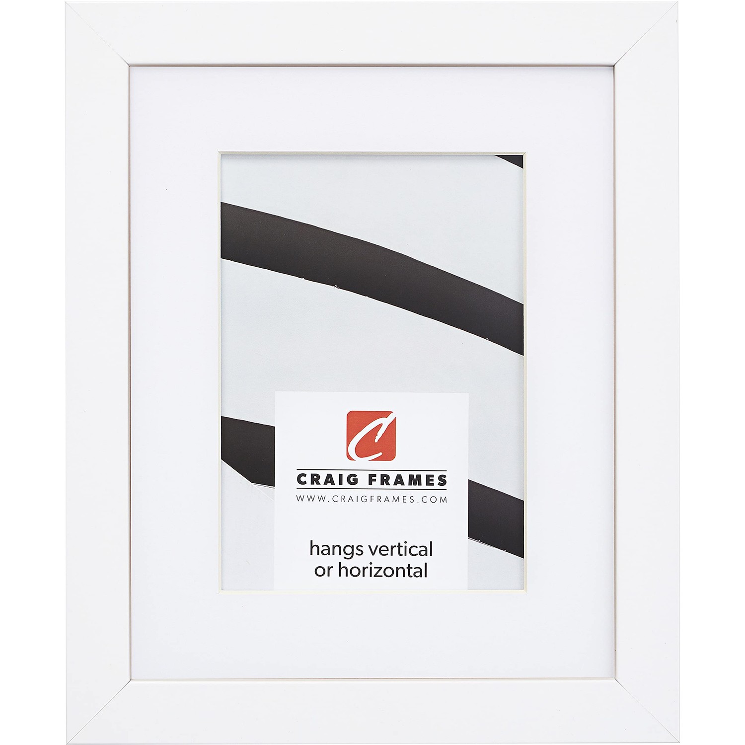 Craig Frames Essentials, Modern 1 Inch Wide 8 x 10 Inch White Picture ...