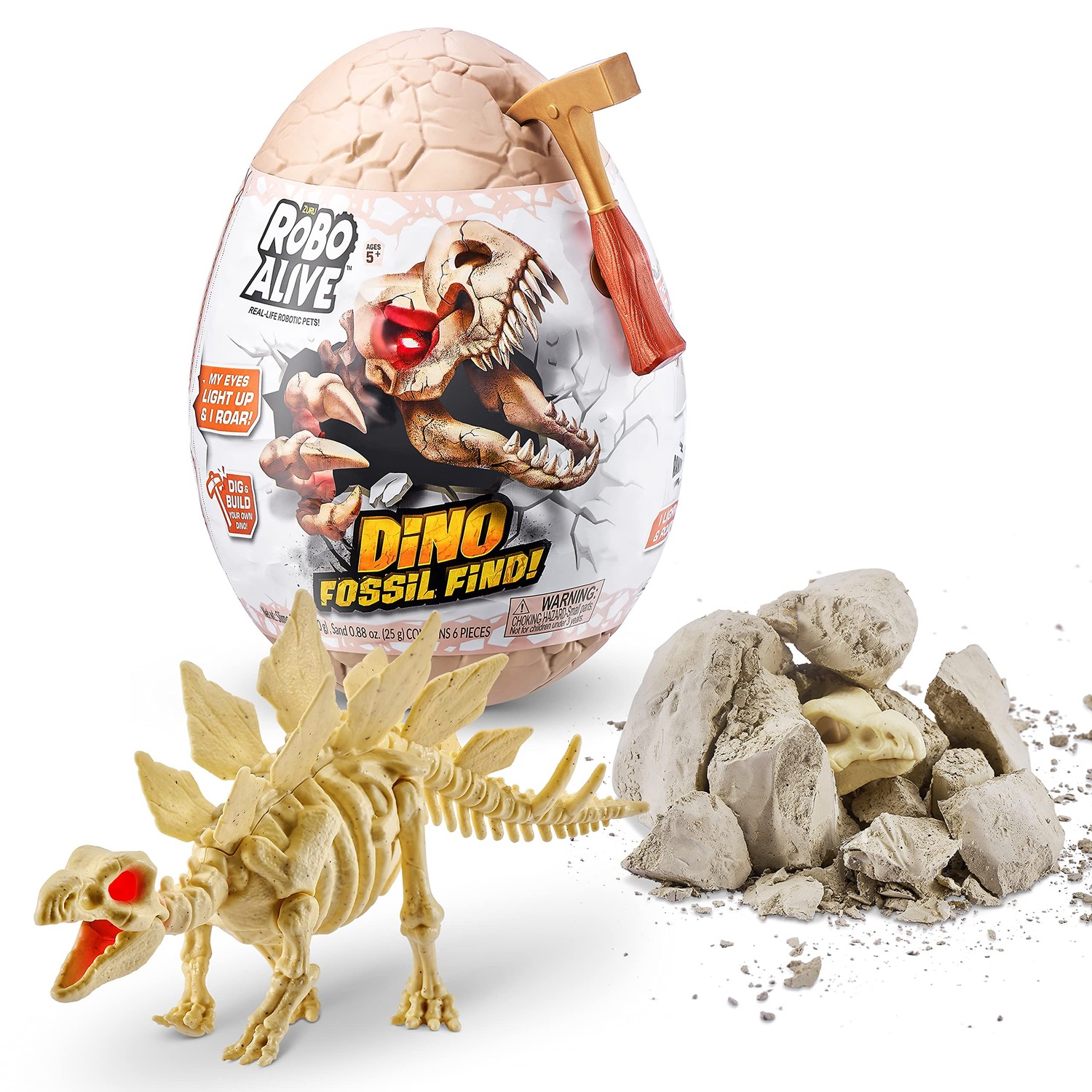 Robo Alive Dino Fossil Find - Stegosaurus by ZURU Excavate Dinosaur ...