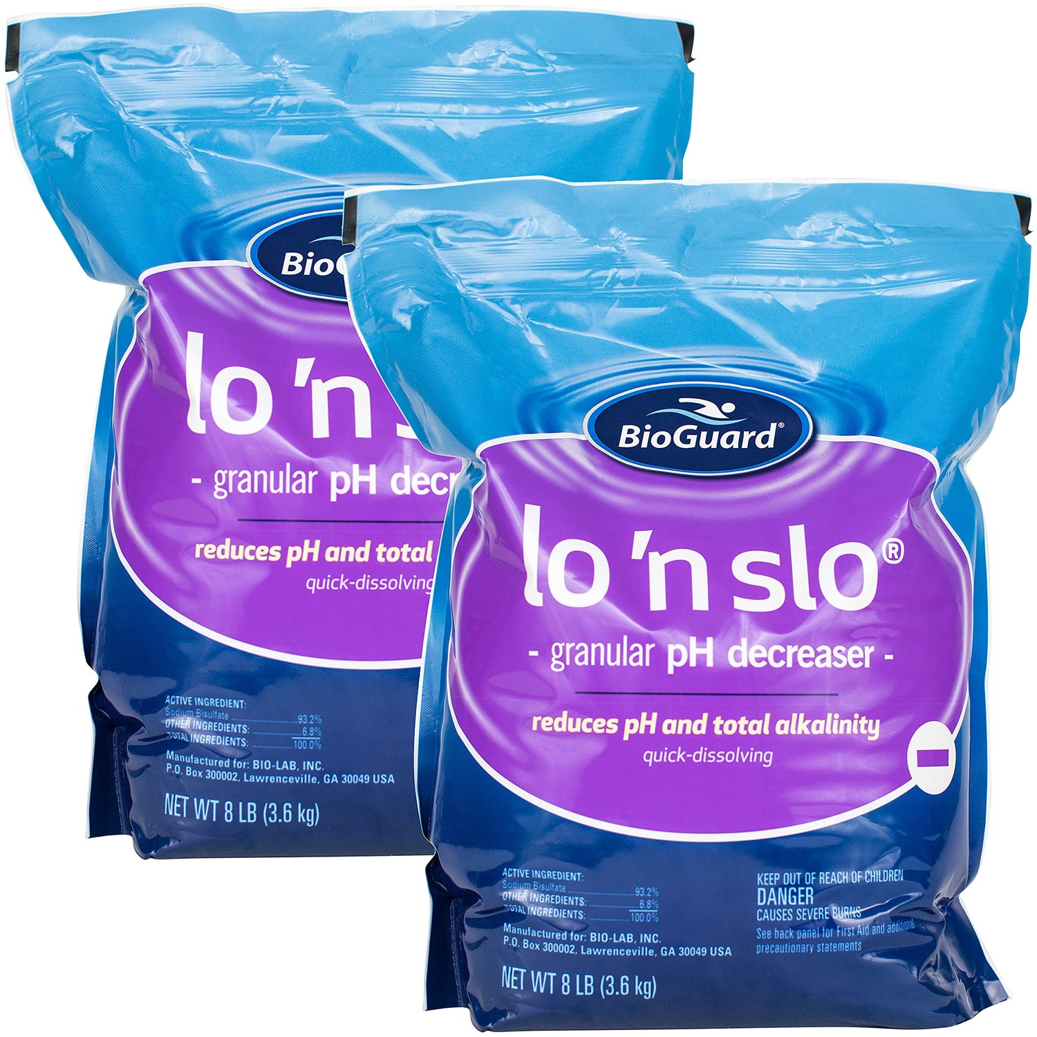 BioGuard Lo 'N Slo, 8 lb, Pack of 2, Granular pH Decreaser, Total ...