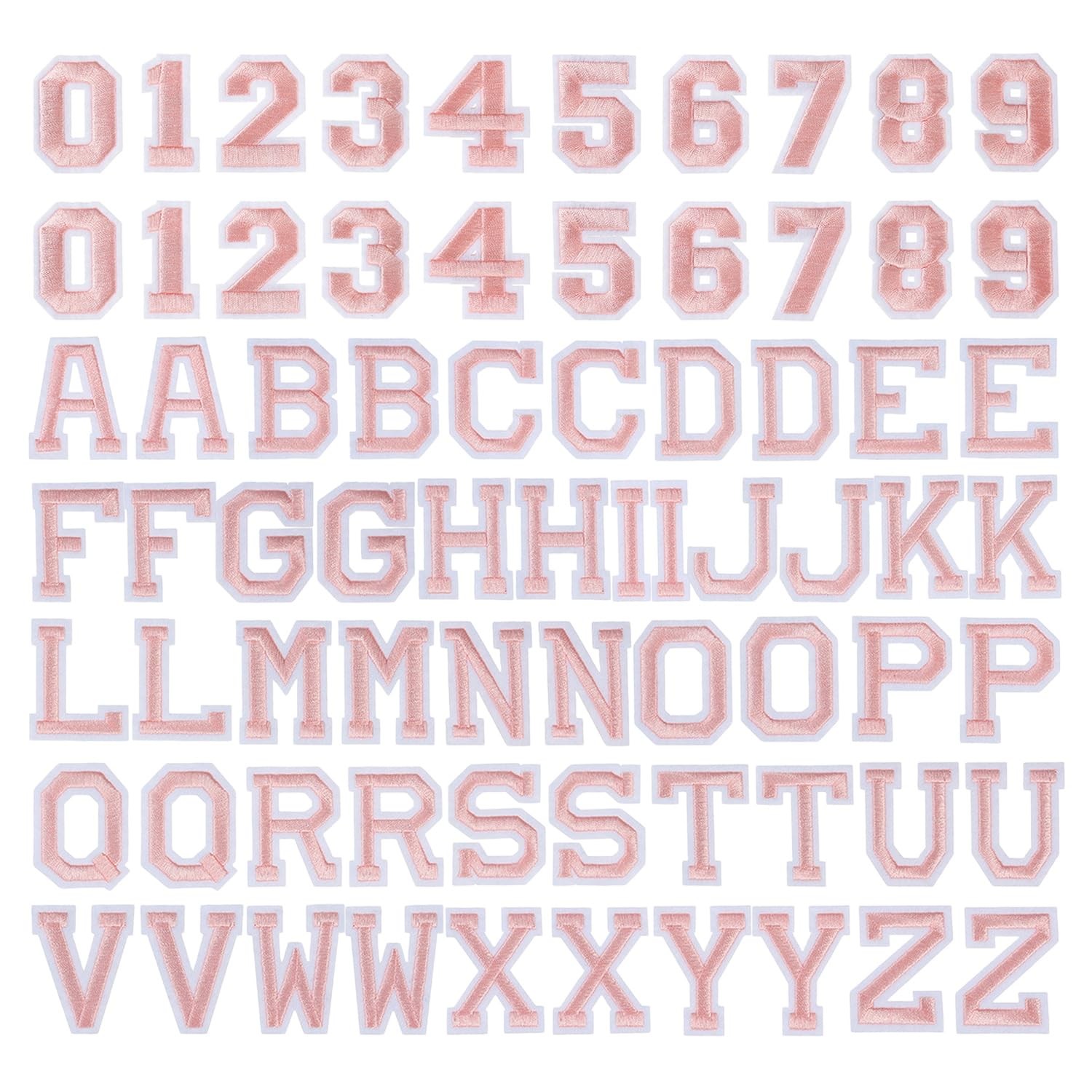 72 Pieces Alphanumeric Embroidery Fabric Patches, Iron on Embroidered ...